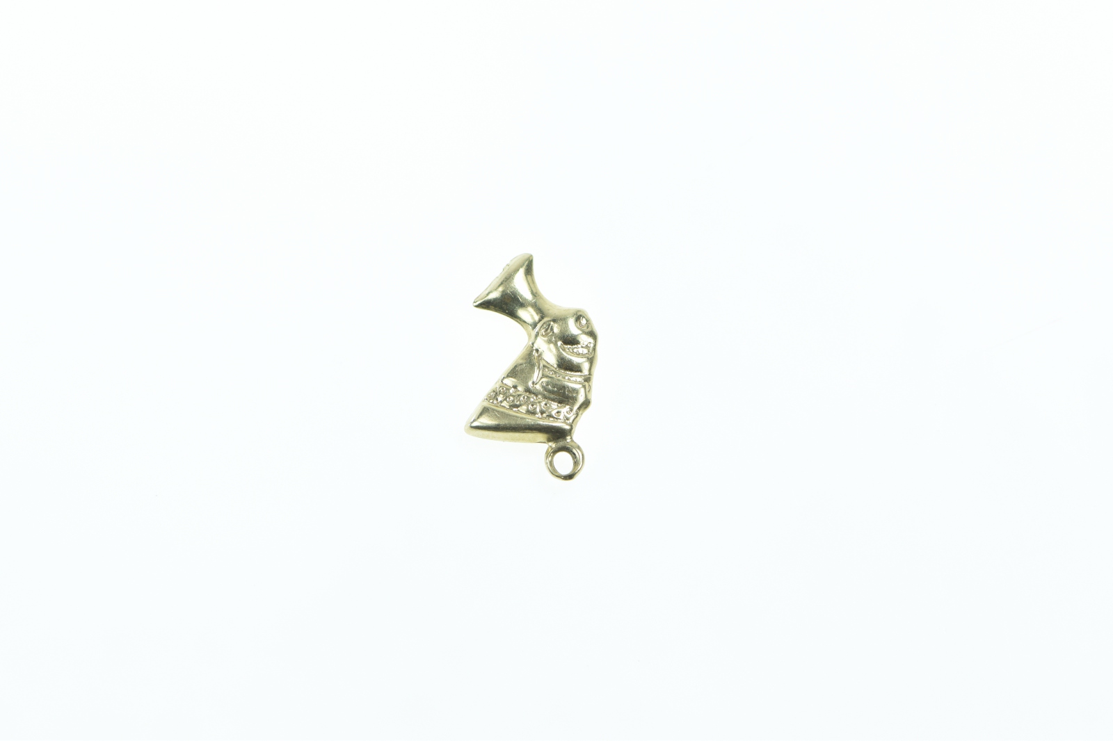 14K Puffy Queen Nefertiti Egyptian Queen Yellow Gold Charm/Pendant ...