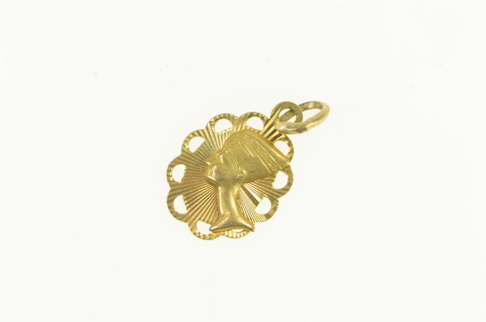 14K Queen Nefertiti Ancient Egyptian Queen Yellow Gold Charm/Pendant ...