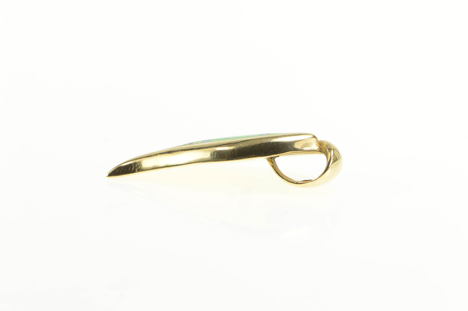 14K Ray Tracey Knifewing Turquoise Navajo Leaf Yellow Gold Pendant ...