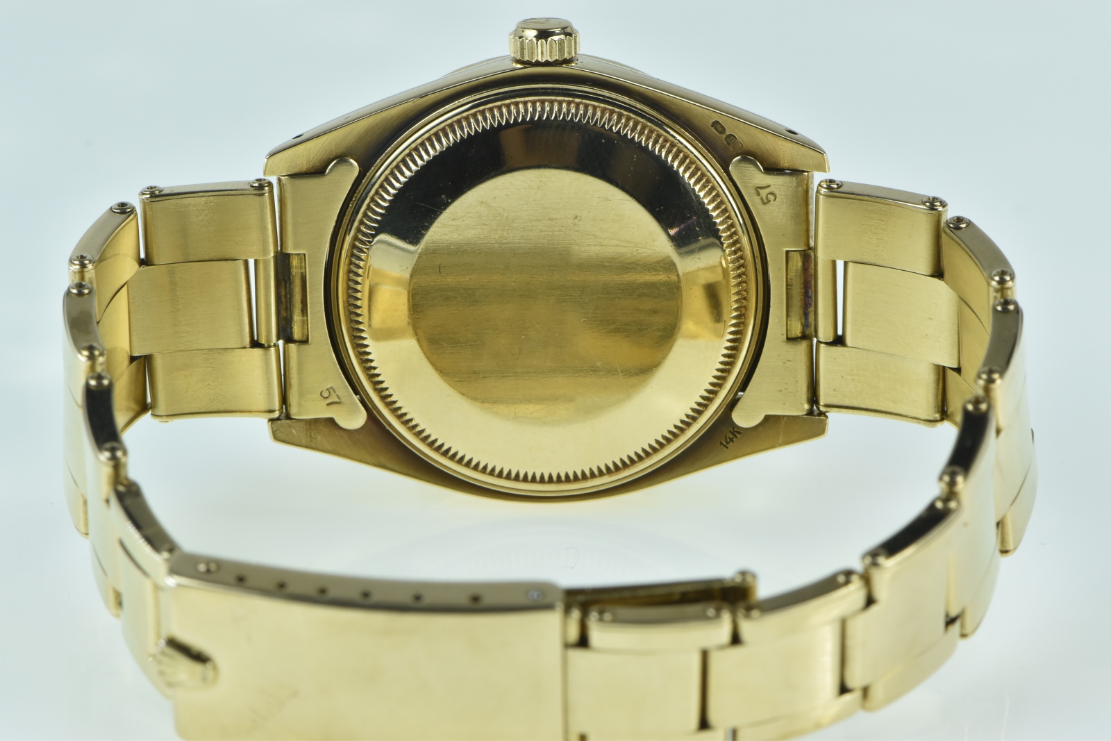 14K Rolex Date Diamond Dial Bezel 34mm 1593 Vintage Watch - Men's ...