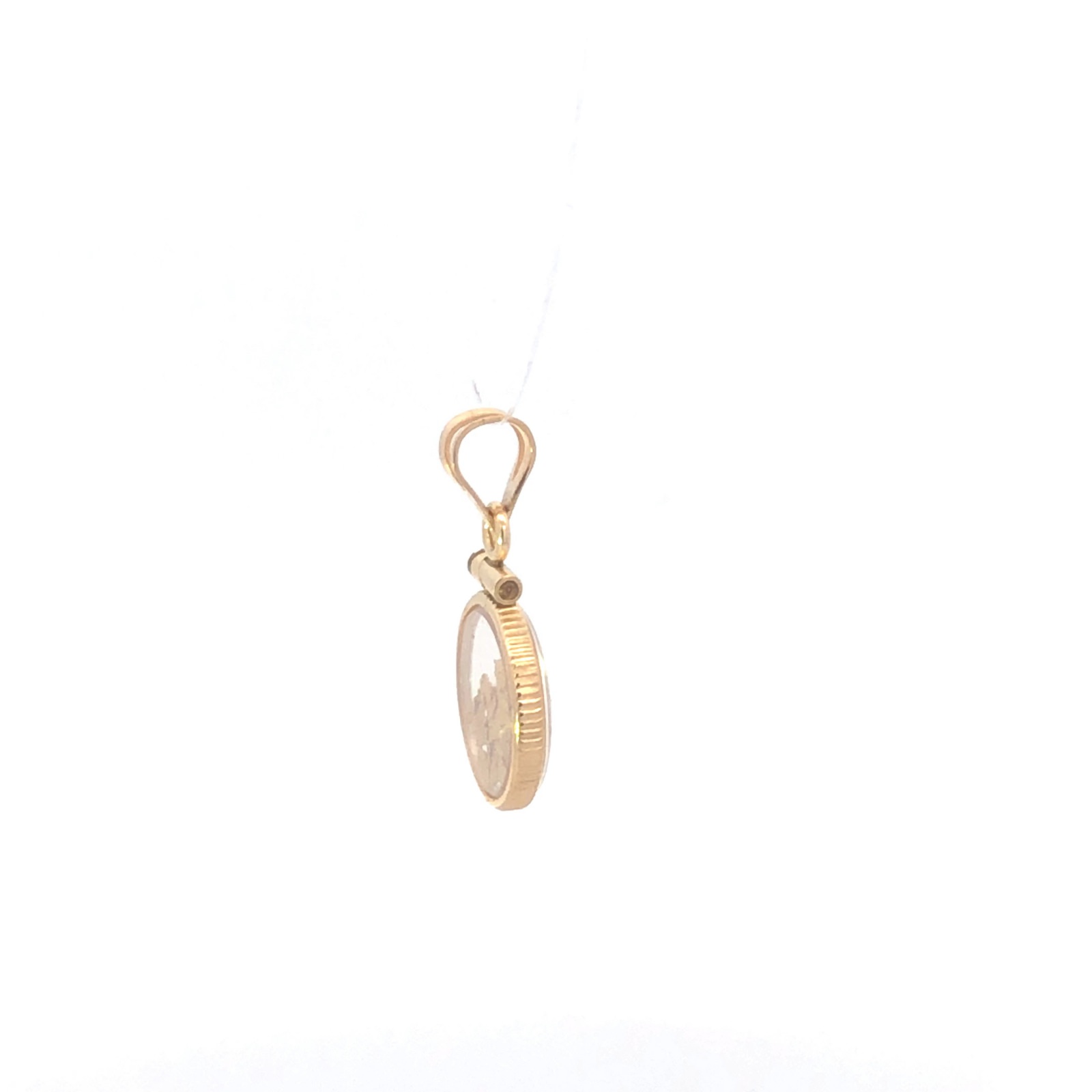 14K Round Textured Nugget Cluster Capsule Yellow Gold Charm/Pendant ...