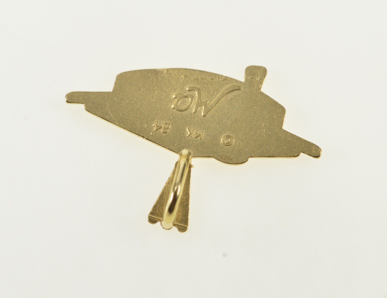 14K Satin Finish Graduation Cap Graduate Yellow Gold Charm/Pendant ...