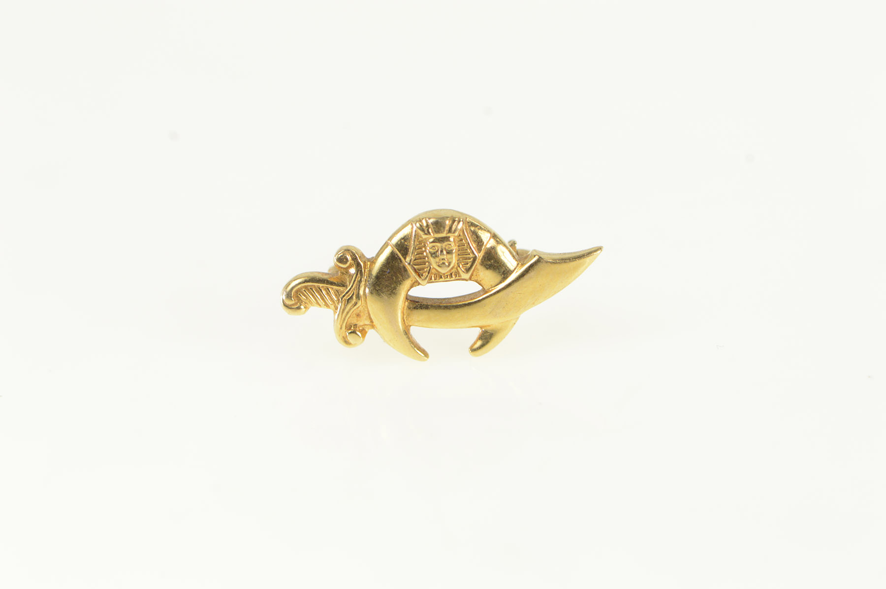 14K Shriners Symbol Emblem Scimitar Lapel Yellow Gold Pin/Brooch ...