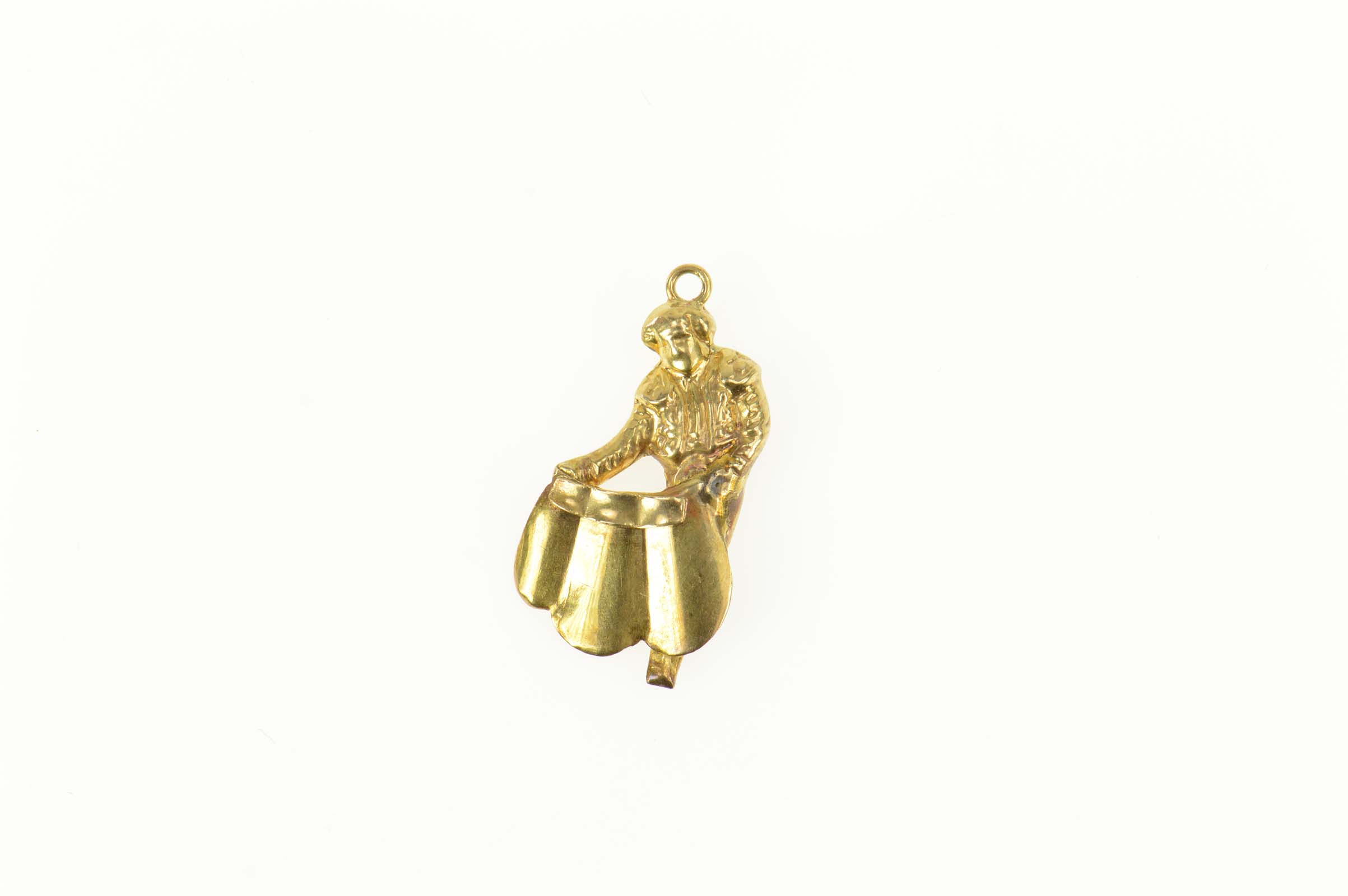 14K Spanish Matador Bull Fighter 3D Spain Yellow Gold Charm/Pendant ...