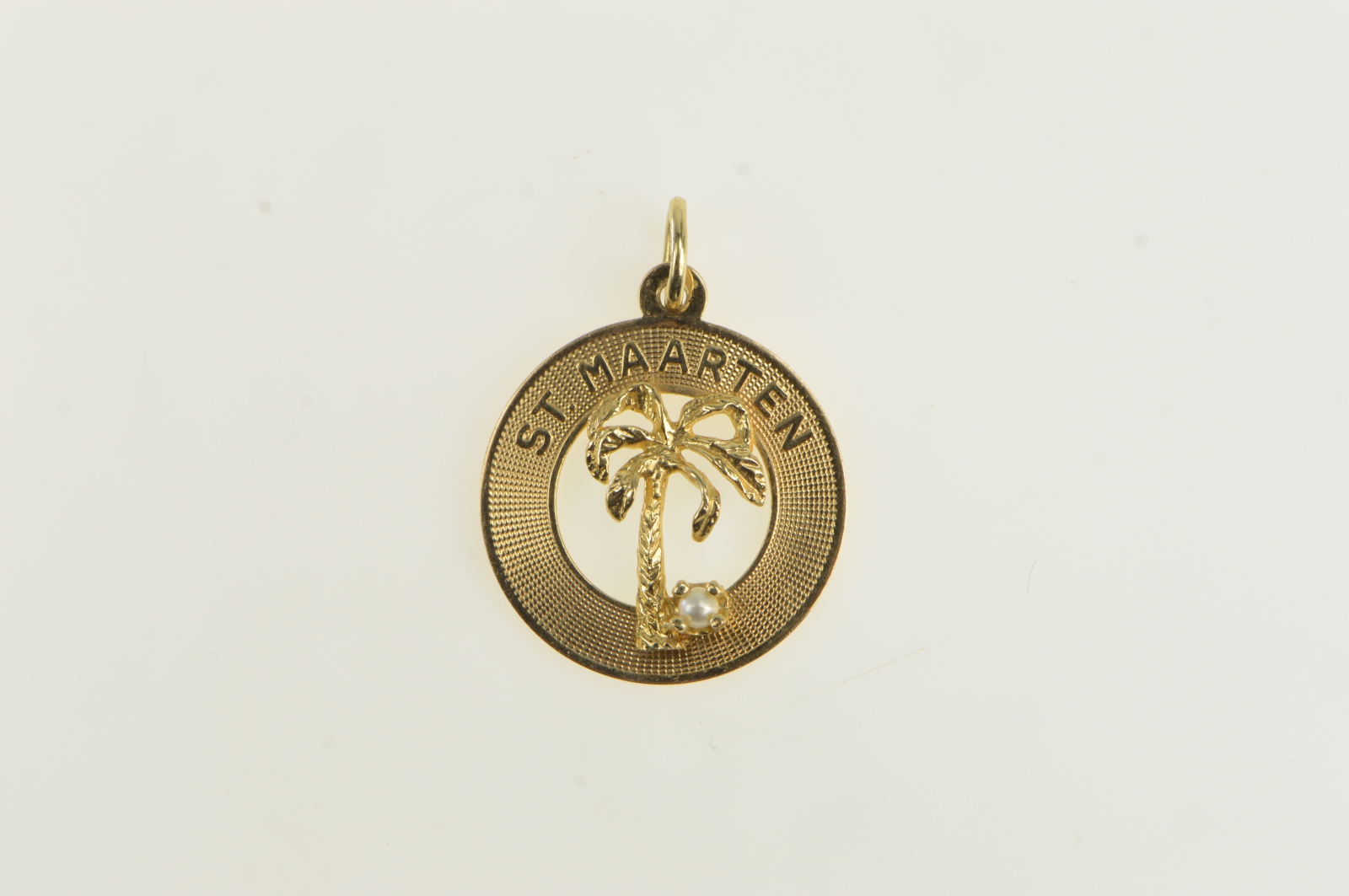14K St. Maarten Tropical Travel Souvenir Yellow Gold Charm/Pendant ...