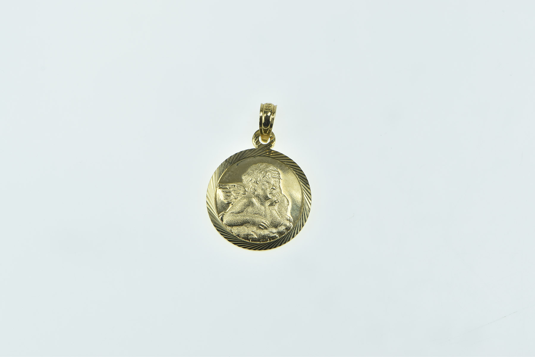 14K St. Raphael Guardian Angel Protection Yellow Gold Charm/Pendant ...