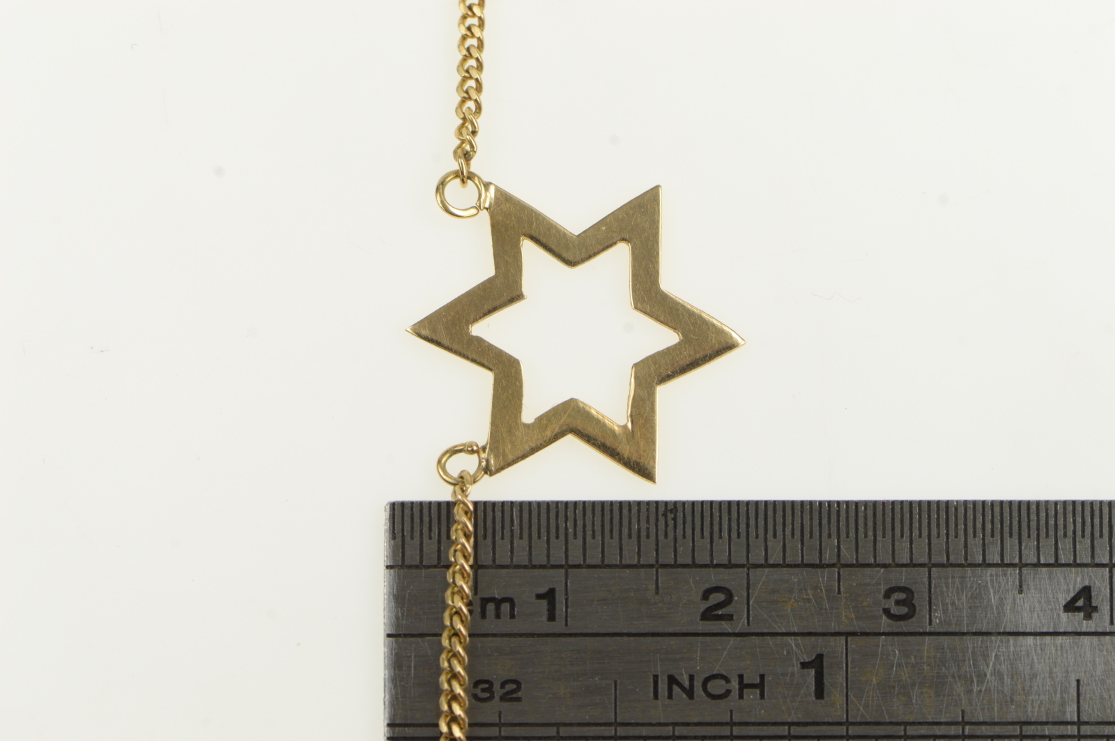14K Star of David Jewish Faith Symbol Chain Yellow Gold Necklace 14 ...