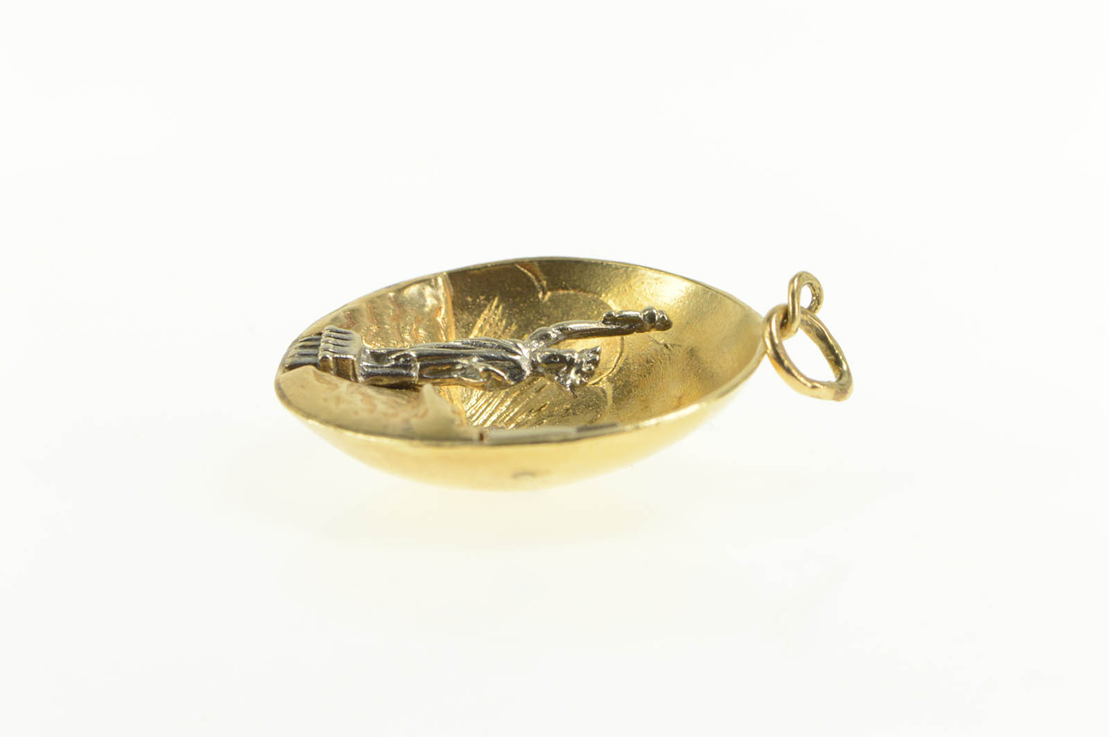 14K Statue of Liberty New York Skyline Shadow Box Yellow Gold Charm ...