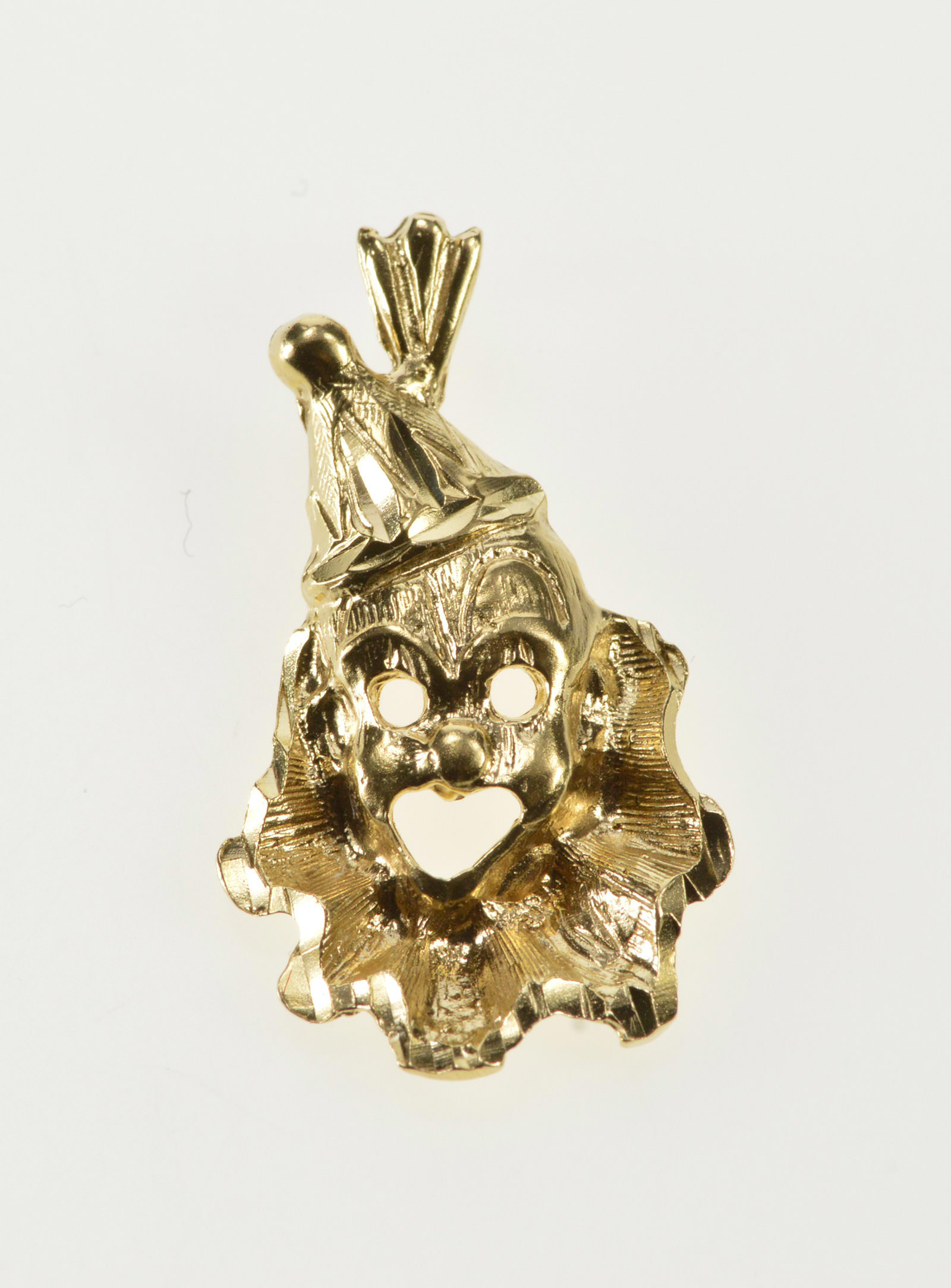 14K Stylized Clown Circus Comedy Motif Yellow Gold Charm/Pendant ...