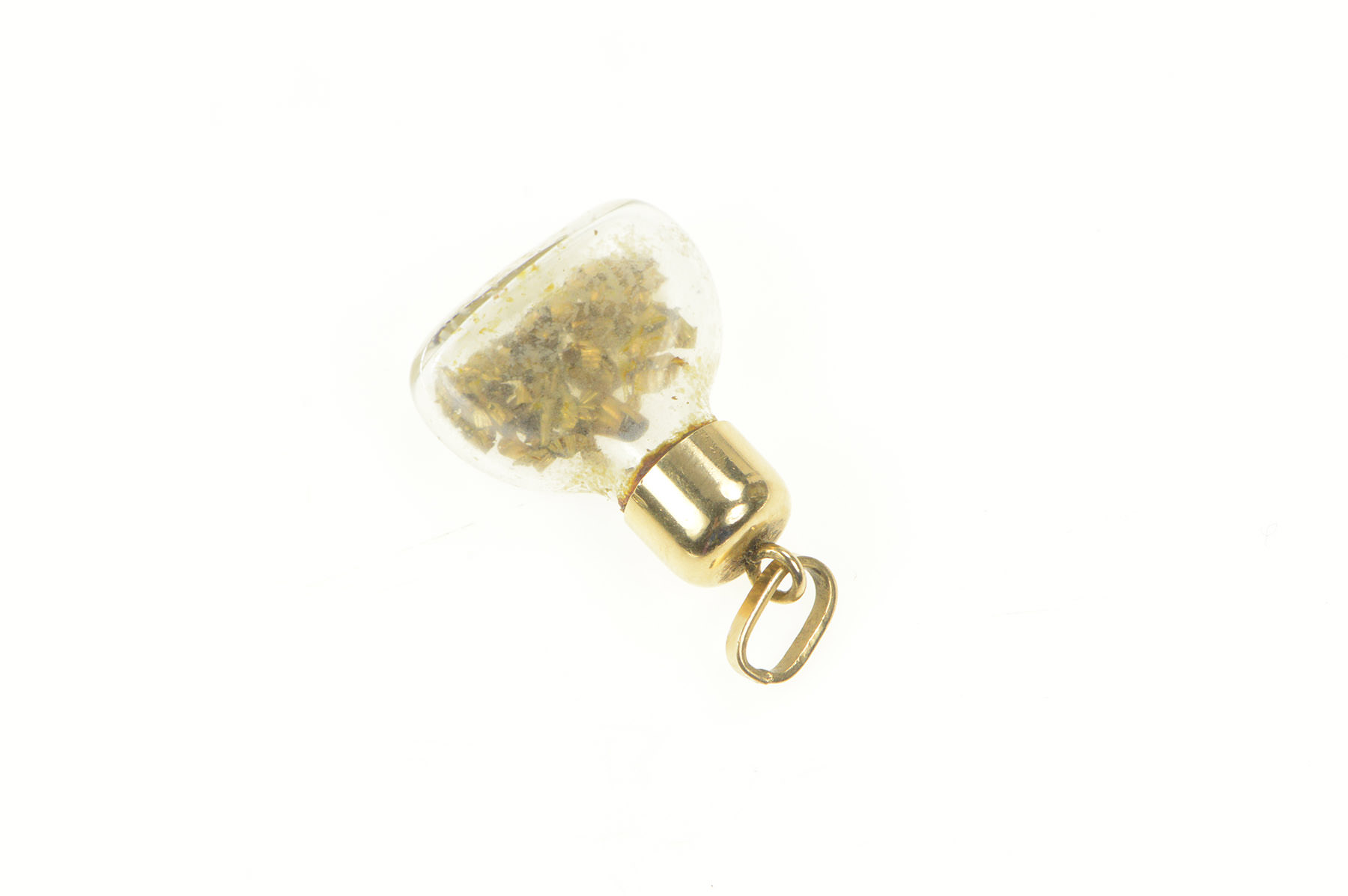 14K Textured Nugget Cluster Capsule Bottle Yellow Gold Charm/Pendant ...