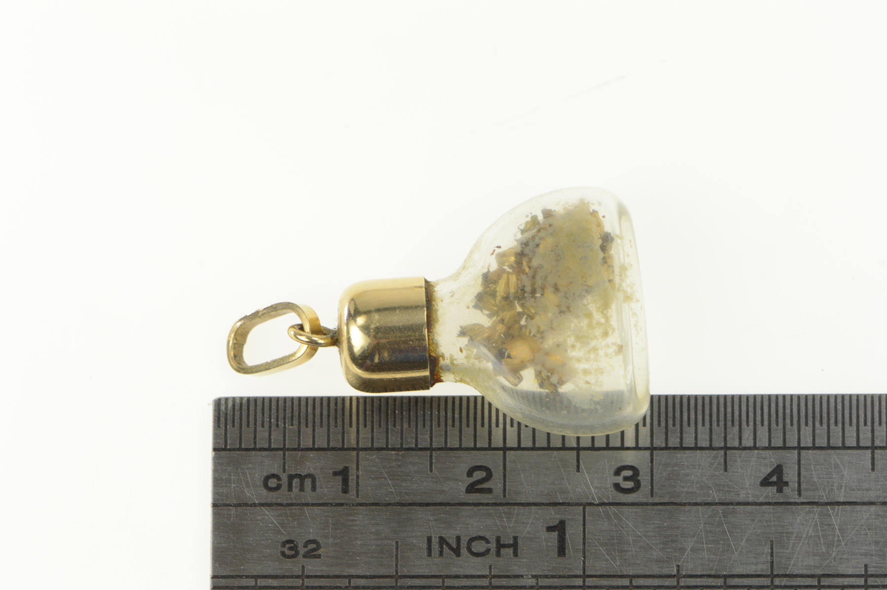 14K Textured Nugget Cluster Capsule Bottle Yellow Gold Charm/Pendant ...