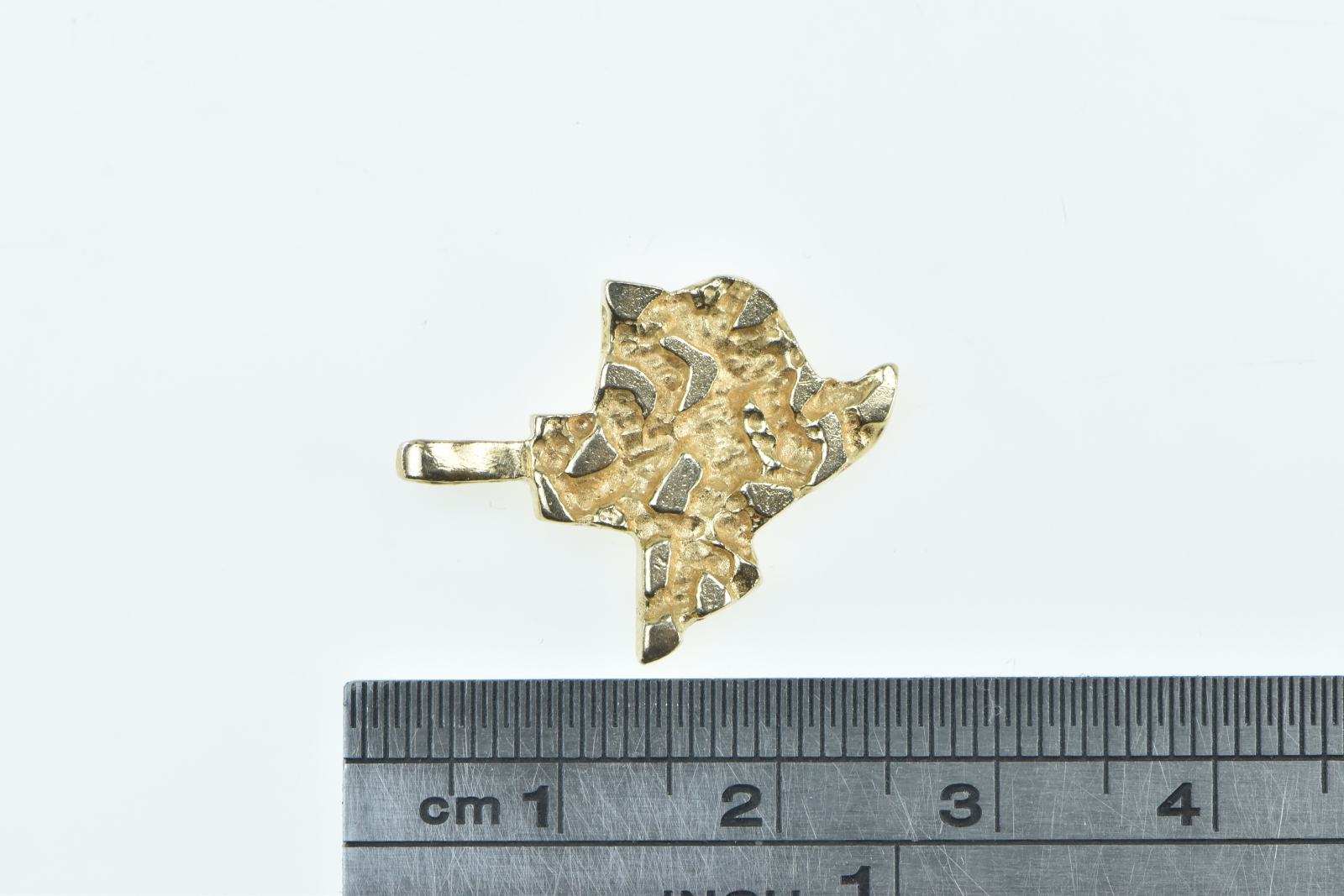 14K Textured Nugget Texas State Cut Out Travel Yellow Gold Charm ...