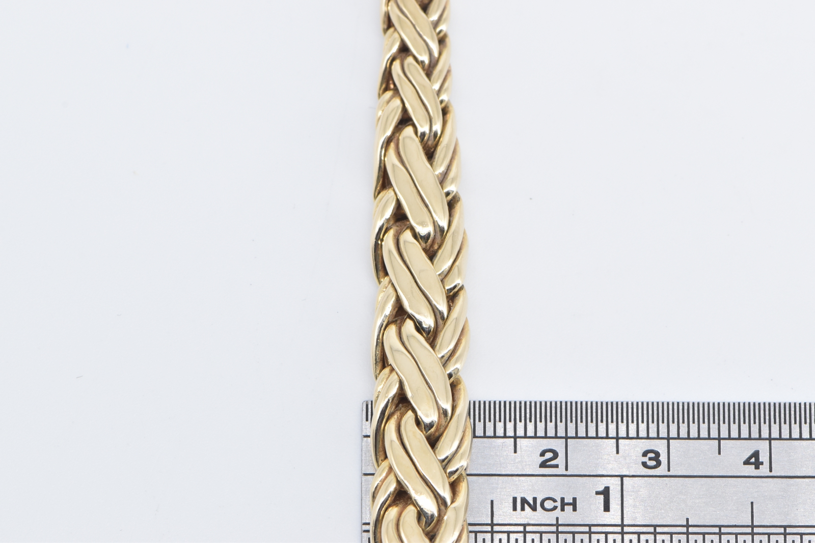 14K Tiffany & Co Byzantine Link Braid Chain Yellow Gold Necklace 16.25 ...