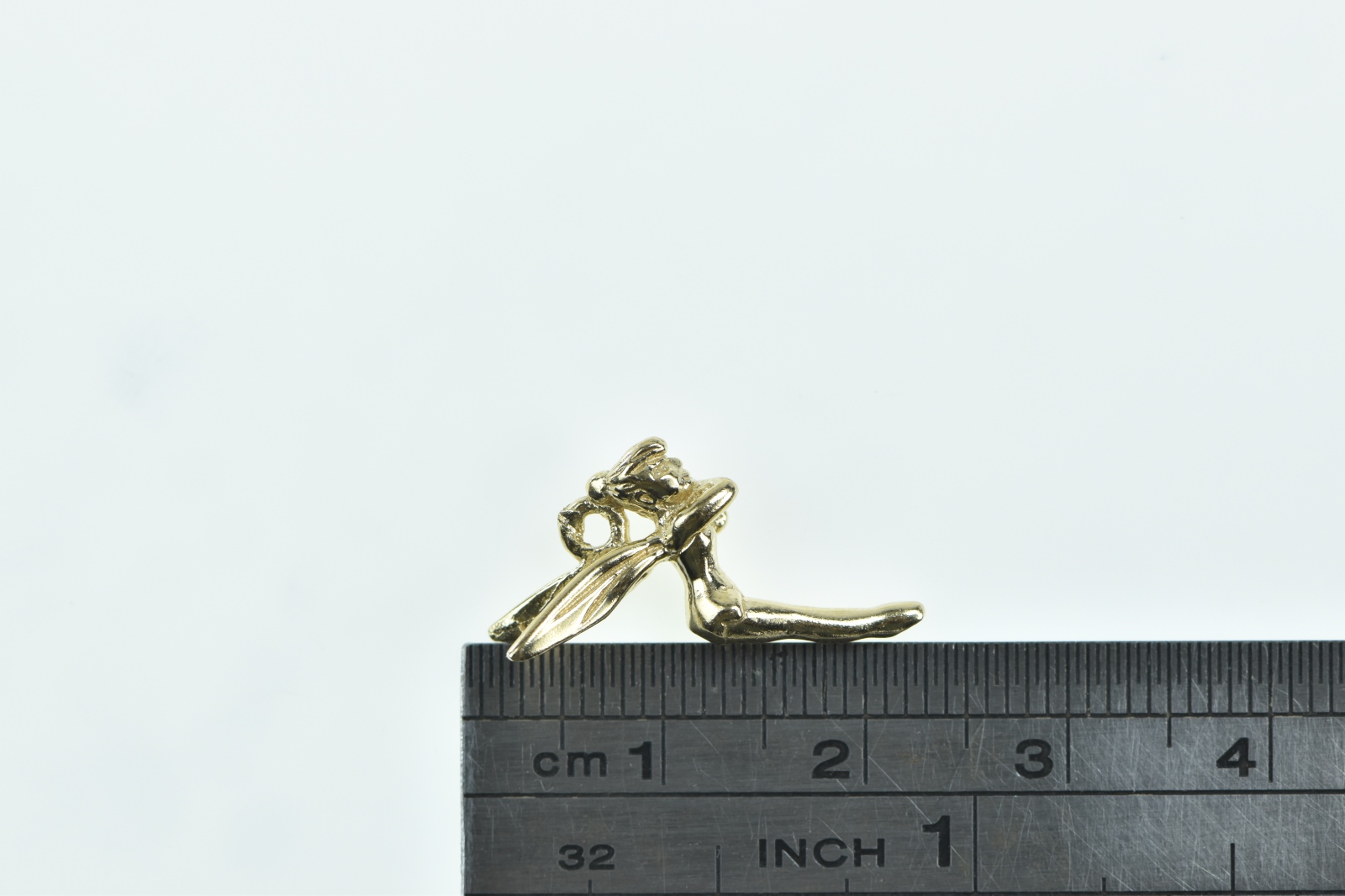 14K Tinkerbell Peter Pan Disney Fairy Pixie Yellow Gold Charm/Pendant ...