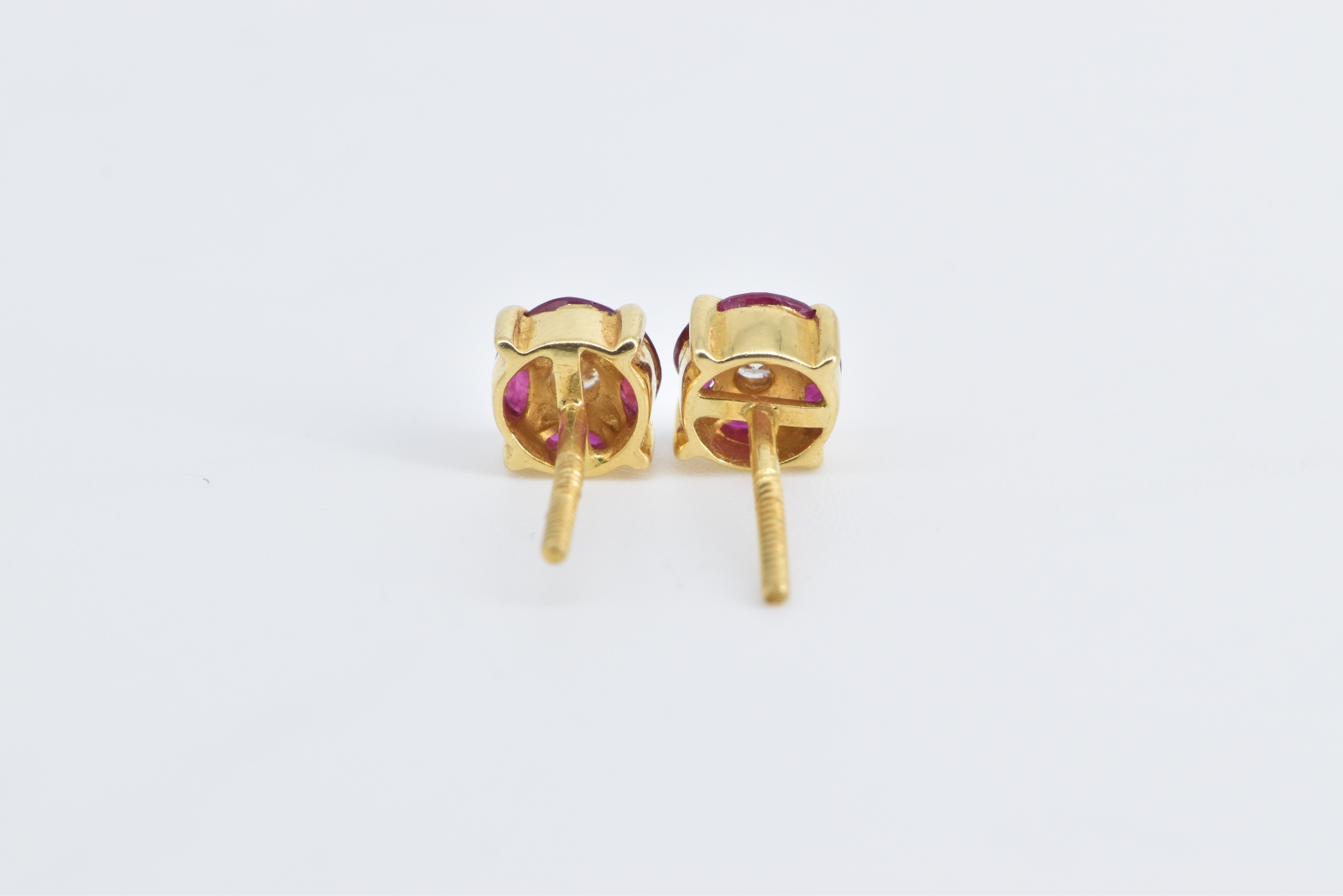 14K Tourmaline Flower Cluster Blossom Stud Yellow Gold Earrings ...