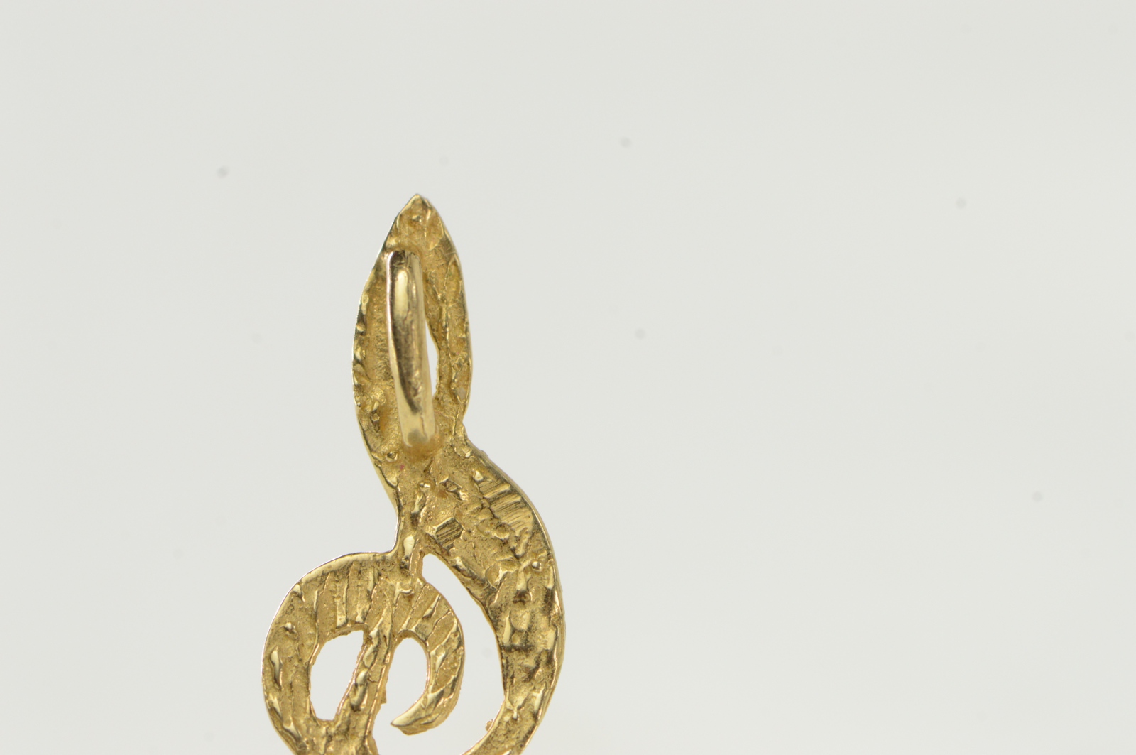 14K Treble Clef Music Symbol Musician Yellow Gold Charm/Pendant ...
