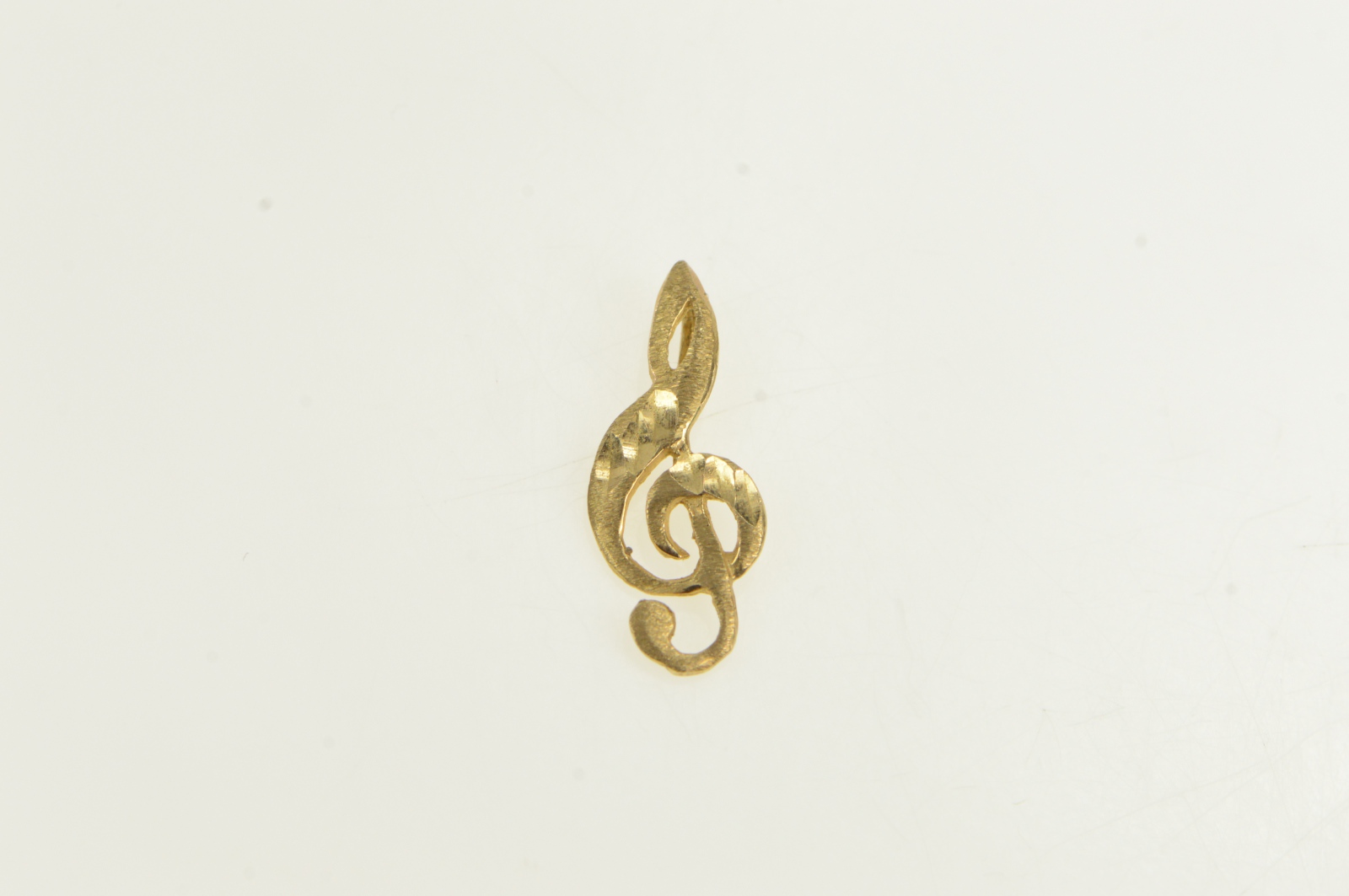 14K Treble Clef Music Symbol Musician Yellow Gold Charm/Pendant ...
