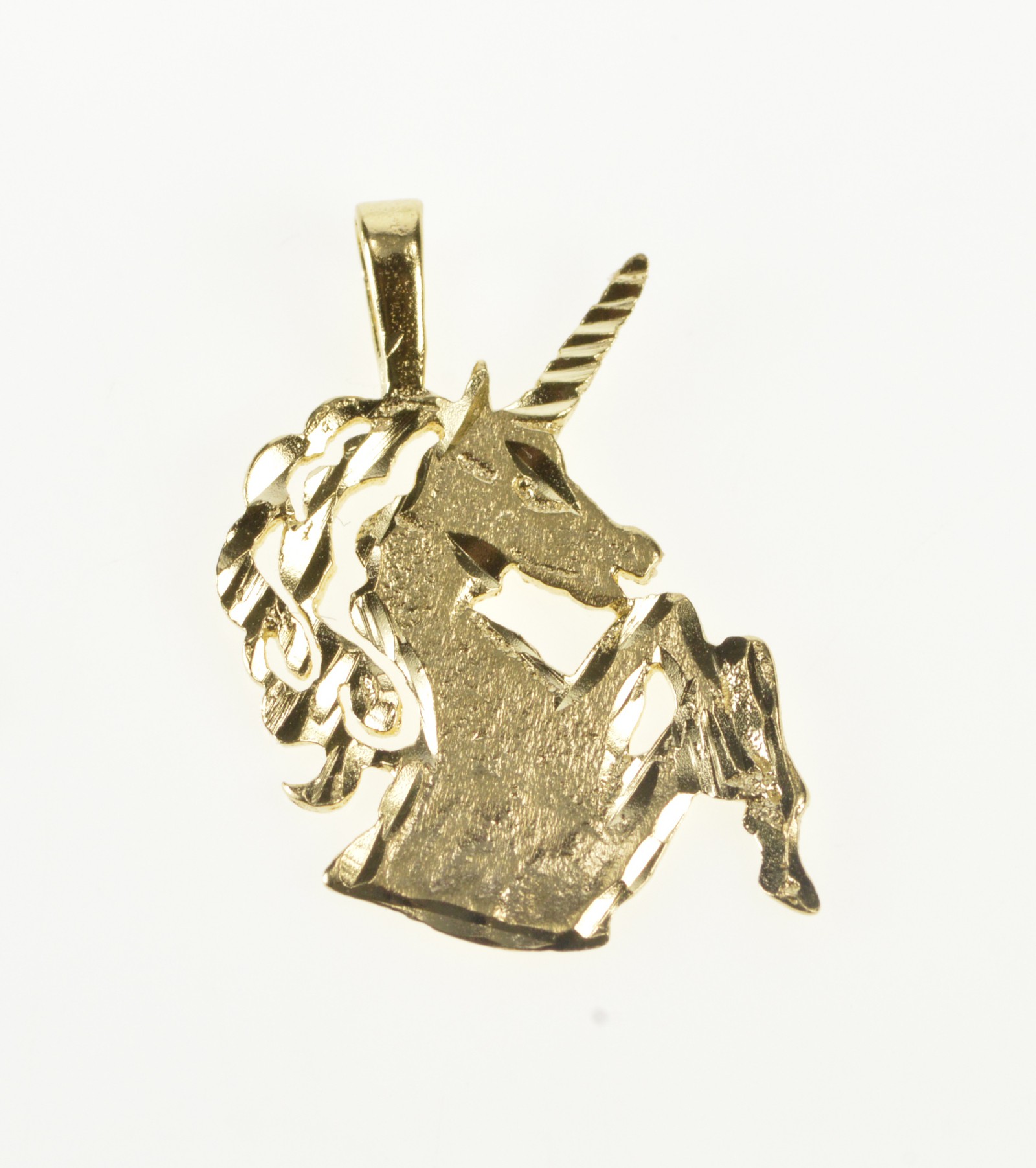 14K Unicorn Mythical Creature Unique Symbol Yellow Gold Pendant ...