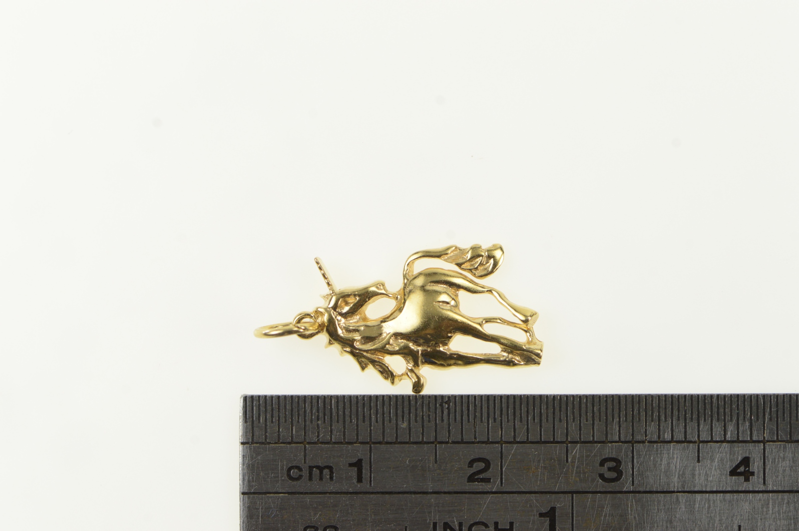 14K Unicorn Unique Symbol Magic Animal Yellow Gold Charm/Pendant ...