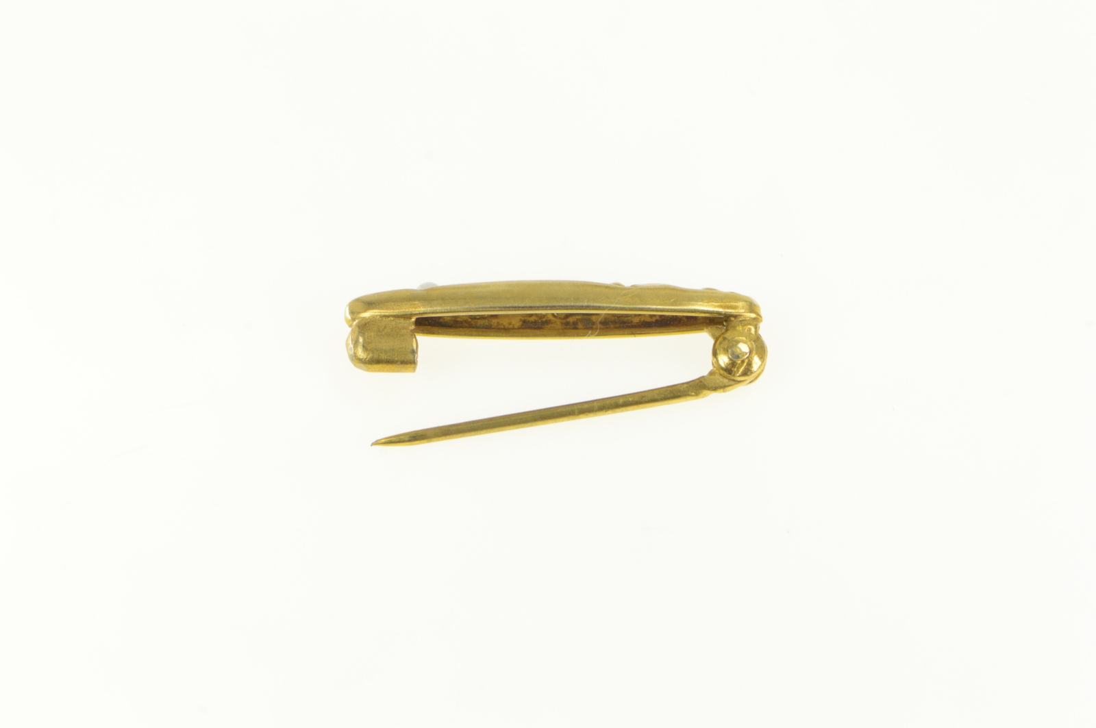 14K Victorian Seed Pearl Repousse Scroll Bar Yellow Gold Pin/Brooch ...