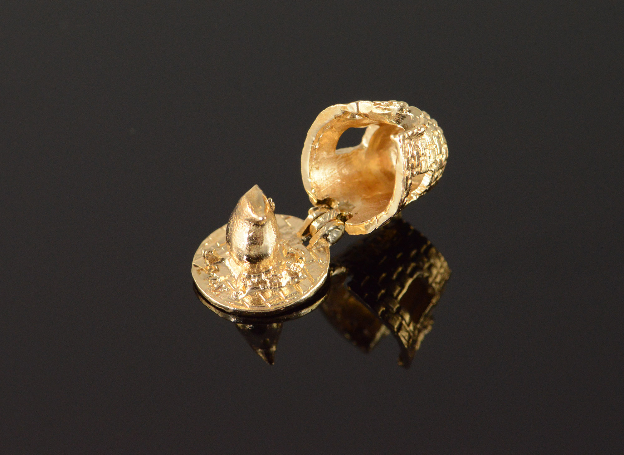 14K Virgin Island Turret Castle Opens! Articulated Yellow Gold Charm ...