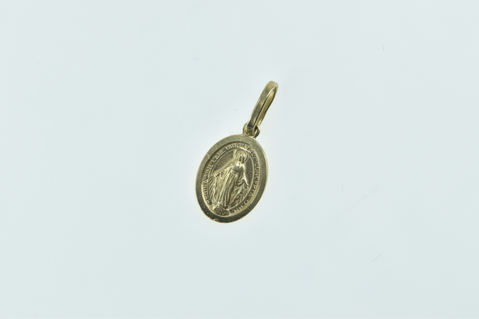 14K Virgin Mary Christian Faith Symbol Yellow Gold Charm/Pendant ...