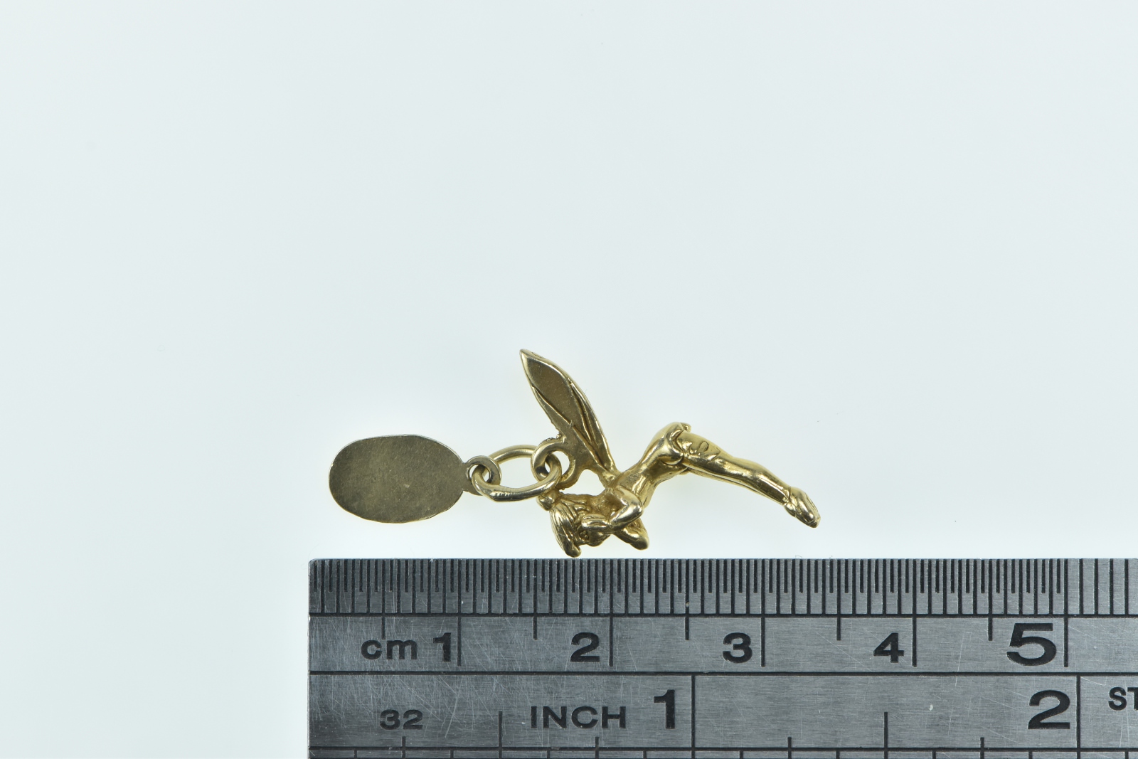 14K Walt Disney Prod Tinkerbell Peter Pan Pixie Yellow Gold Charm ...