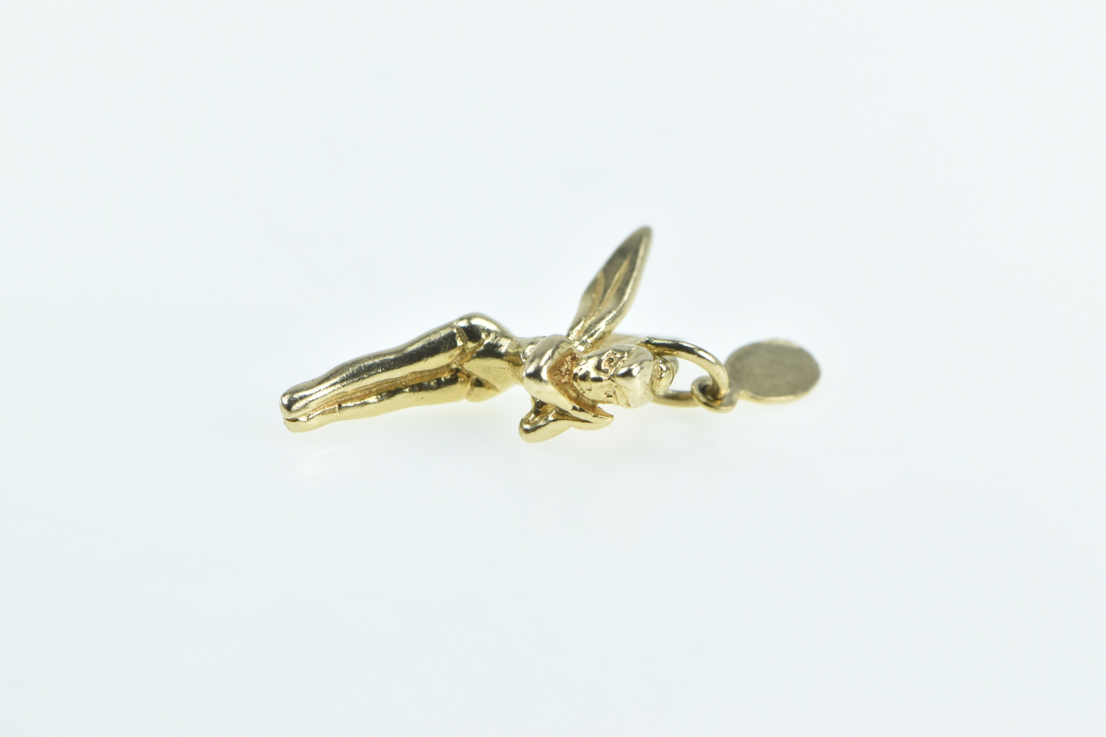 14K Walt Disney Prod Tinkerbell Pixie Character Yellow Gold Charm ...