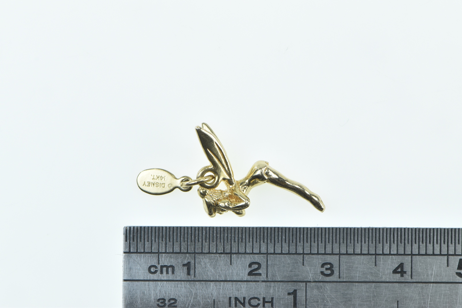 14K Walt Disney Prod Tinkerbell Pixie Character Yellow Gold Charm ...