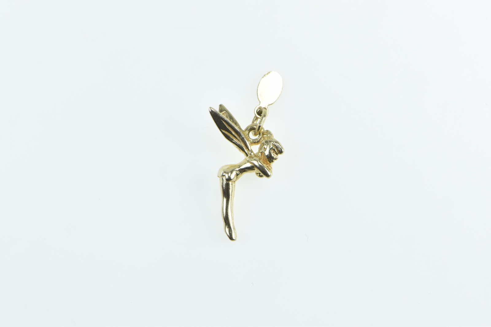 14K Walt Disney Prod Tinkerbell Pixie Character Yellow Gold Charm ...