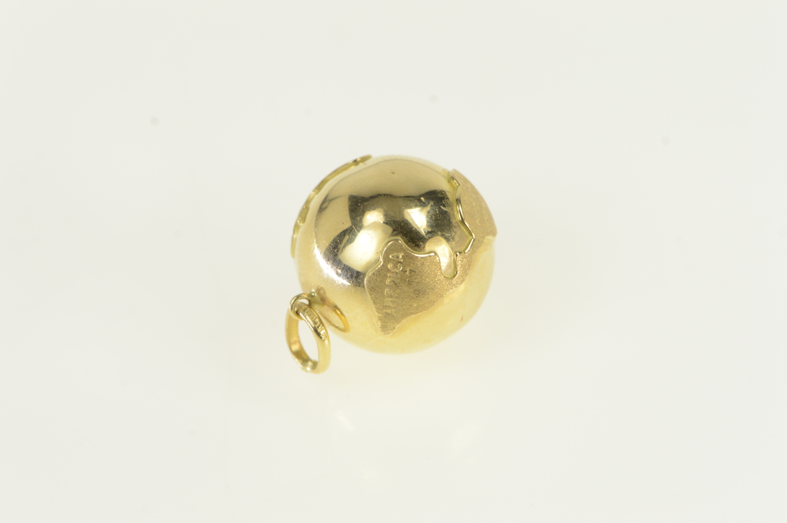 14K World Map Globe Vintage Geography Yellow Gold Charm/Pendant ...