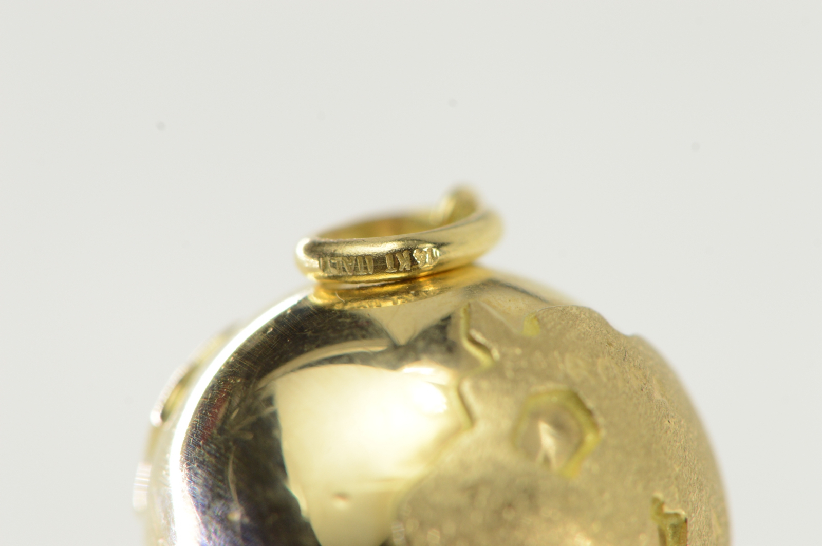 14K World Map Globe Vintage Geography Yellow Gold Charm/Pendant ...