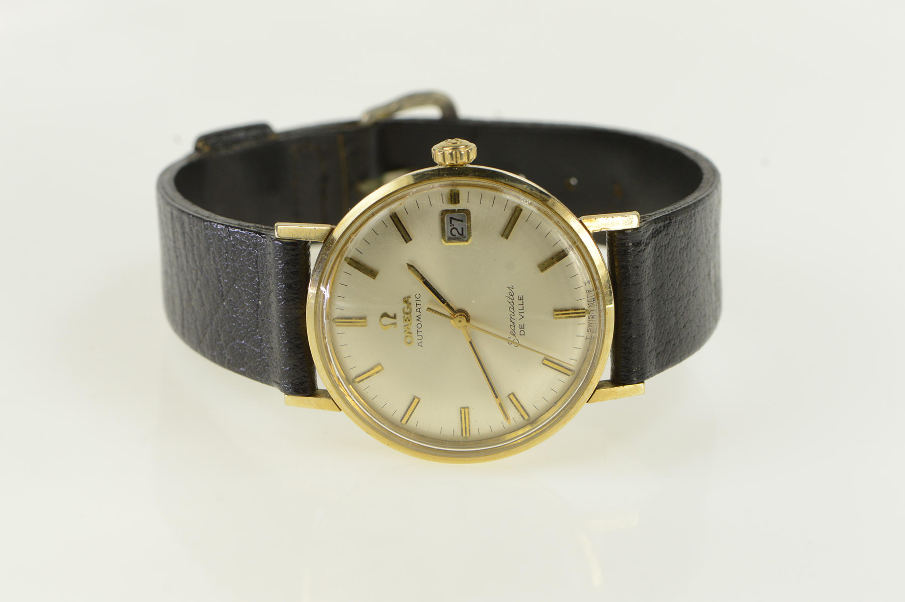 14K Yellow Gold Omega Seamaster DeVille Auto Vintage Watch - Men's ...