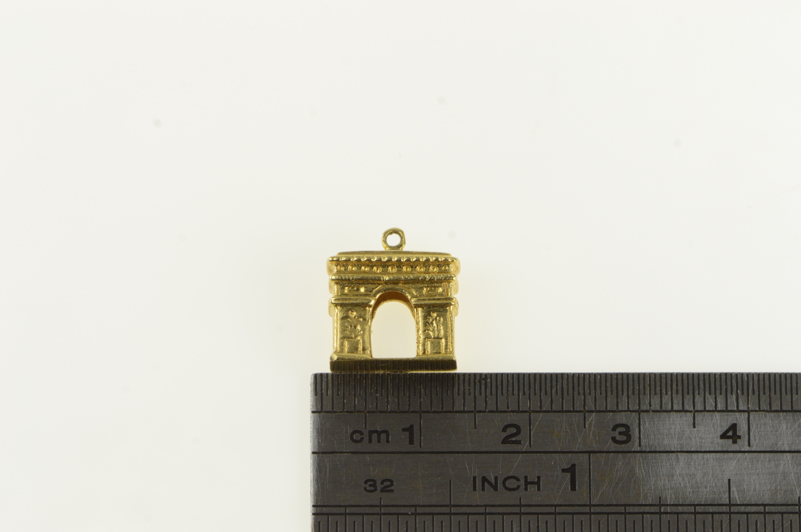 18K 3D Arc De Triomphe Paris France Yellow Gold Charm/Pendant ...
