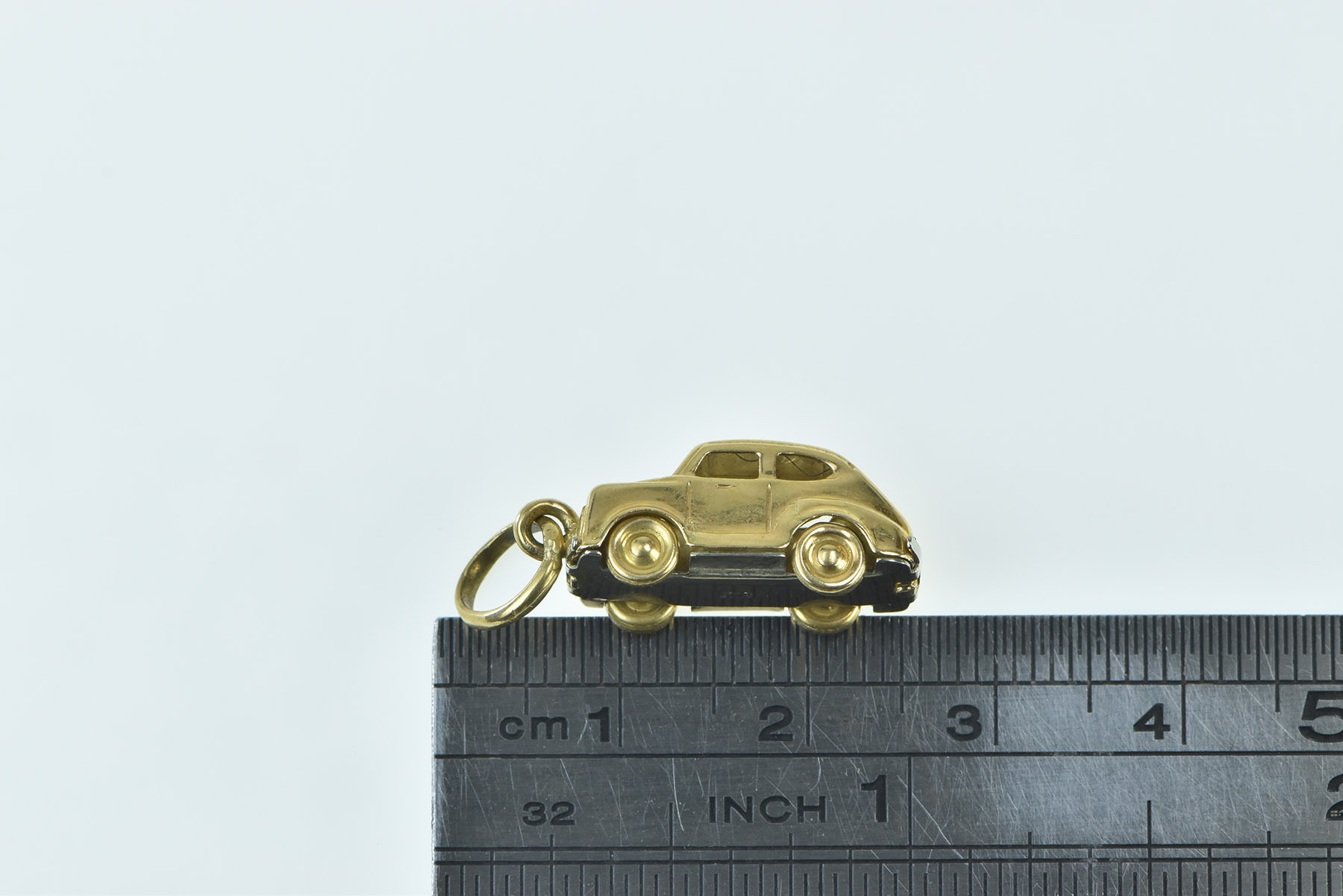 18K 3D Articulated 1960's Buggies Volkswagen Car Yellow Gold Charm ...