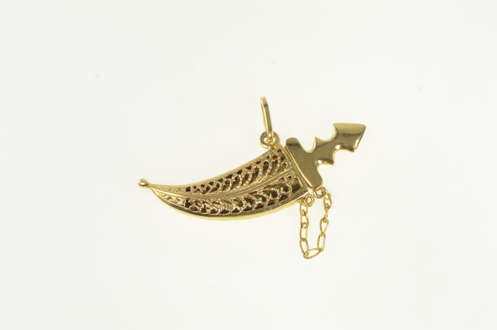 18K 3D Articulated Turkish Dagger Sheath Yellow Gold Charm/Pendant ...