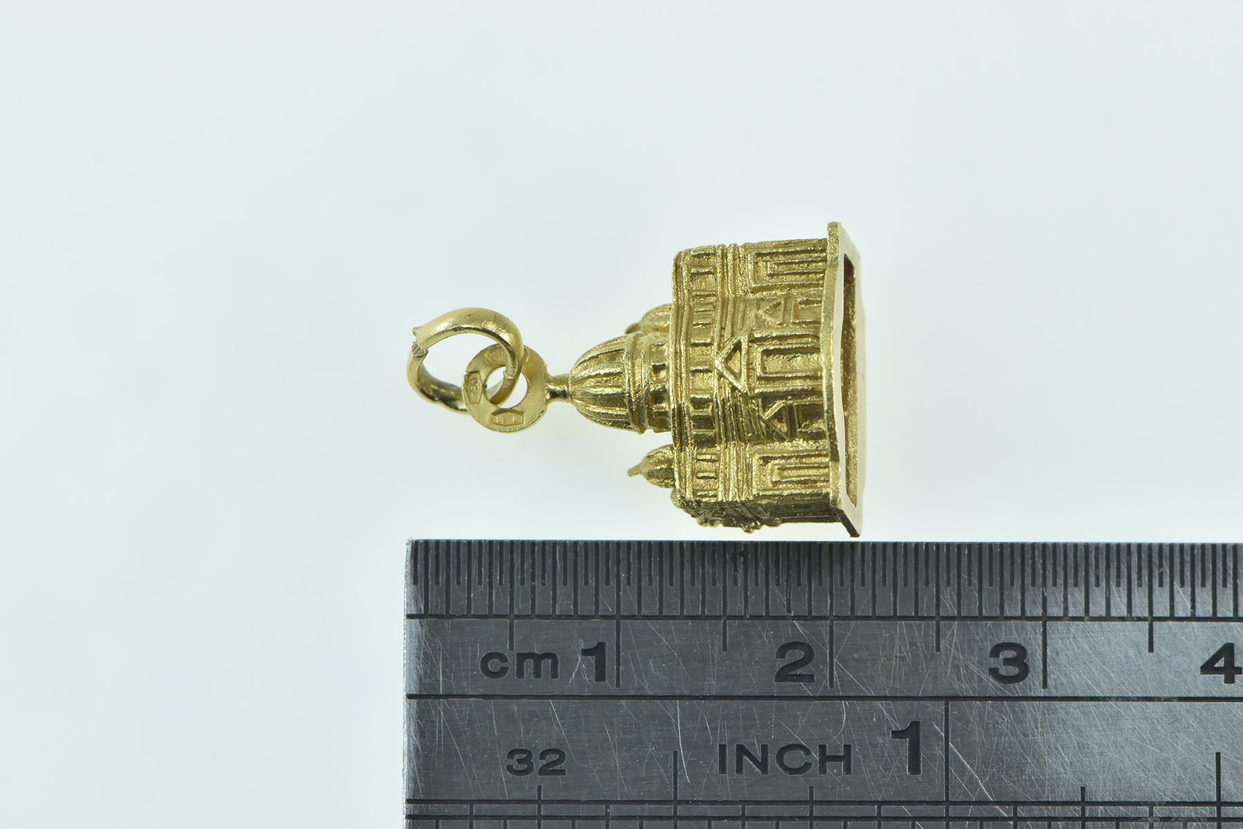 18K 3D Capitol Building Washington DC Souvenir Yellow Gold Charm ...