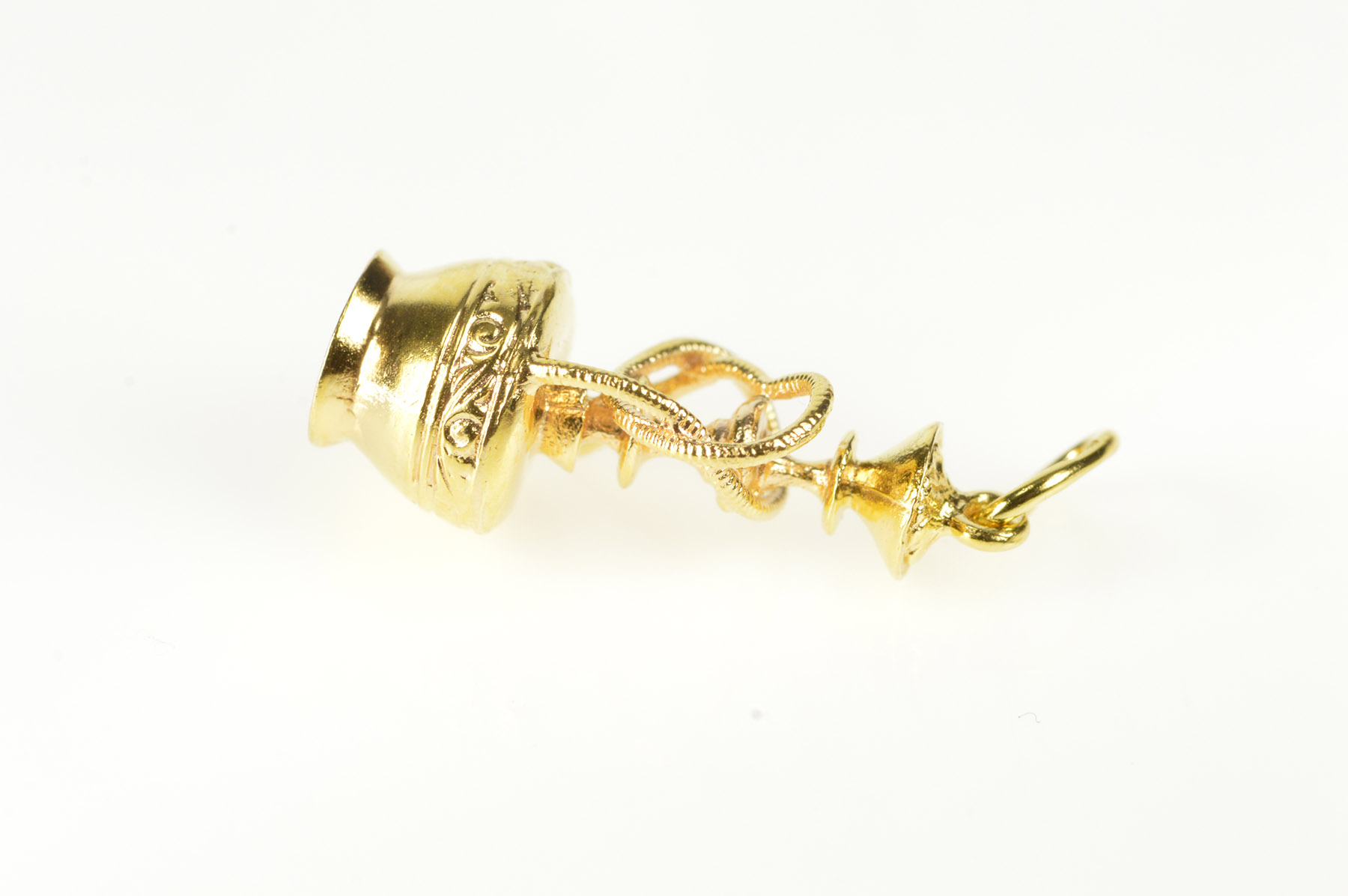 18K 3D Hookah Tobacco Smoking Pipe Yellow Gold Charm/Pendant | Property ...