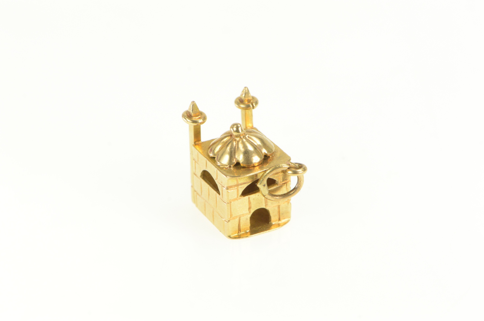 18K 3D Mosque Temple House of Prayer Yellow Gold Charm/Pendant ...