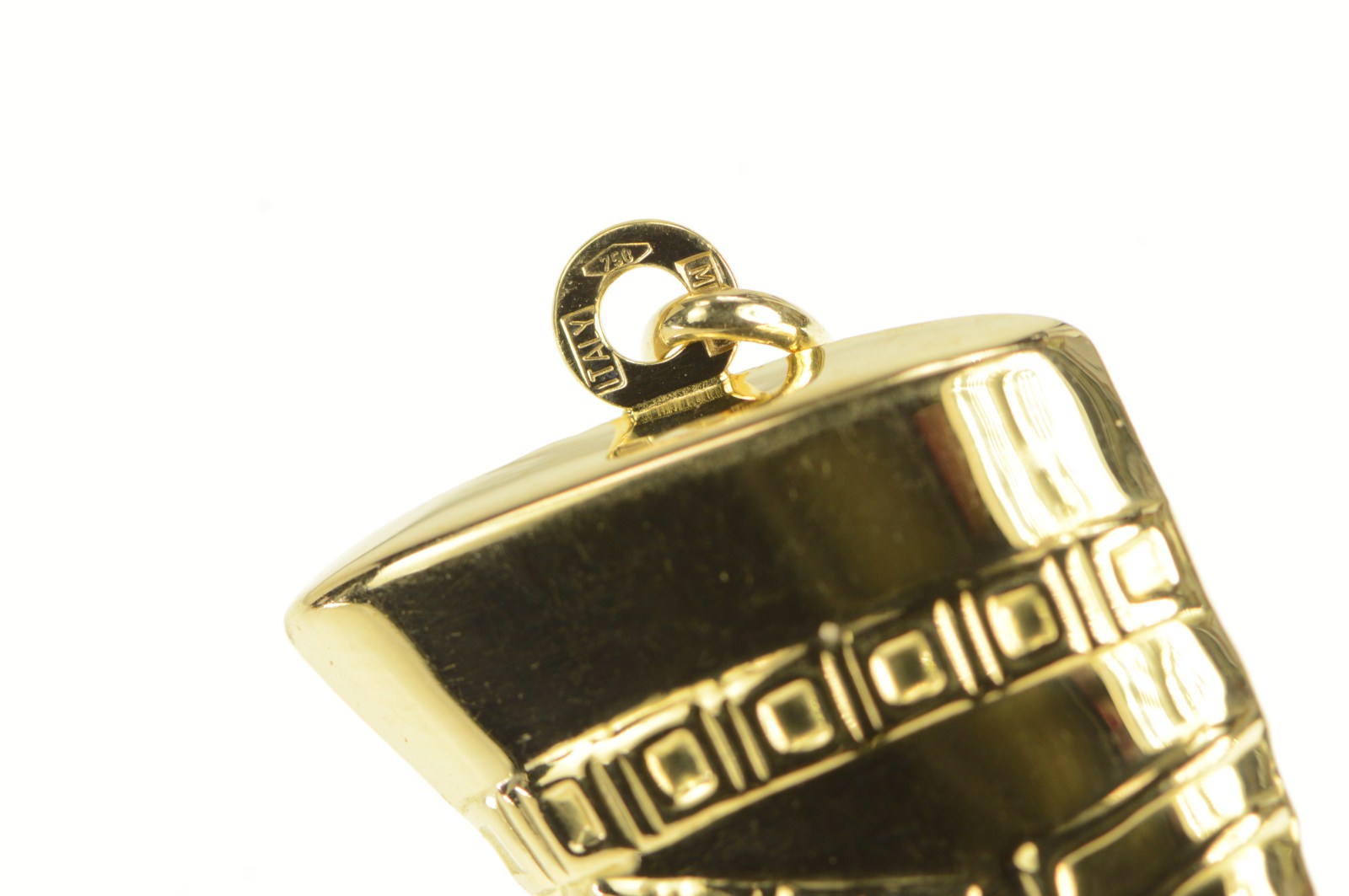 18K 3D Puffy Queen Nefertiti Ancient Egyptian Yellow Gold Pendant ...