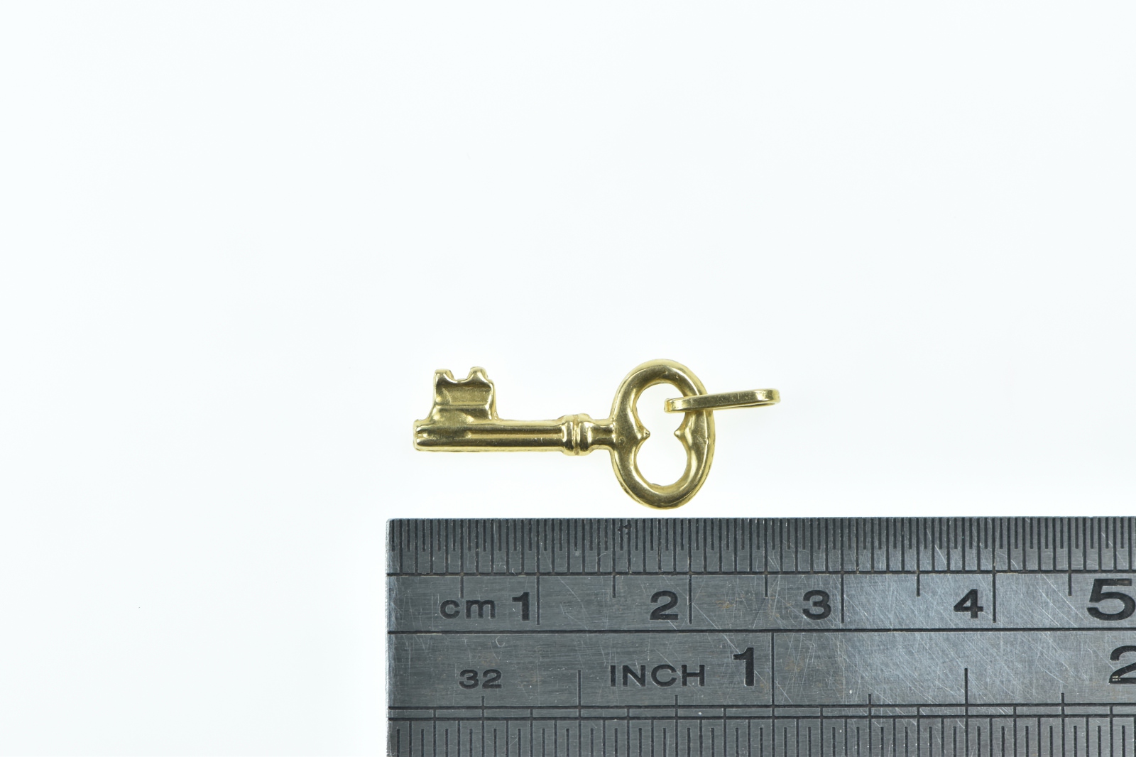18K 3D Skeleton Key Loyalty Trust Symbol Yellow Gold Charm/Pendant ...