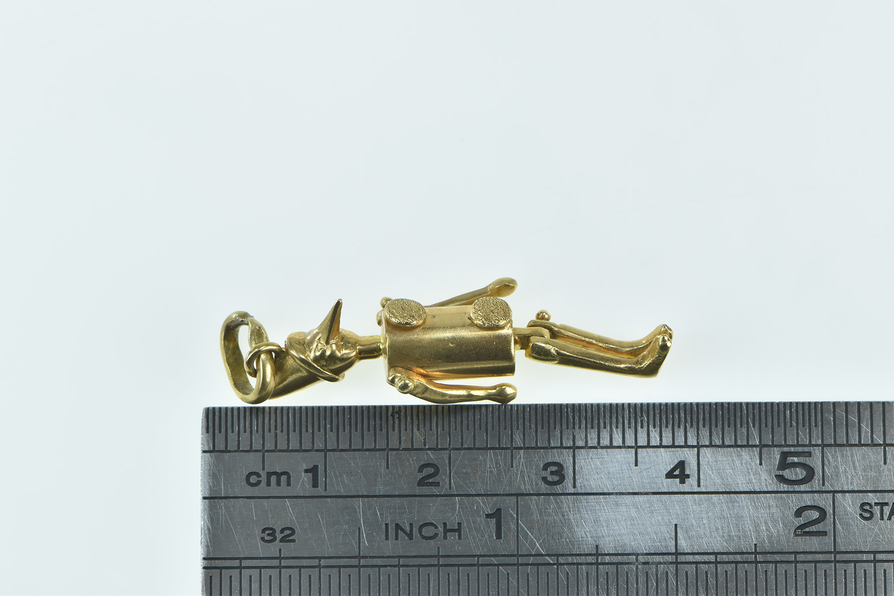 18K Articulated Puppet Pinocchio Marionette Yellow Gold Charm/Pendant ...