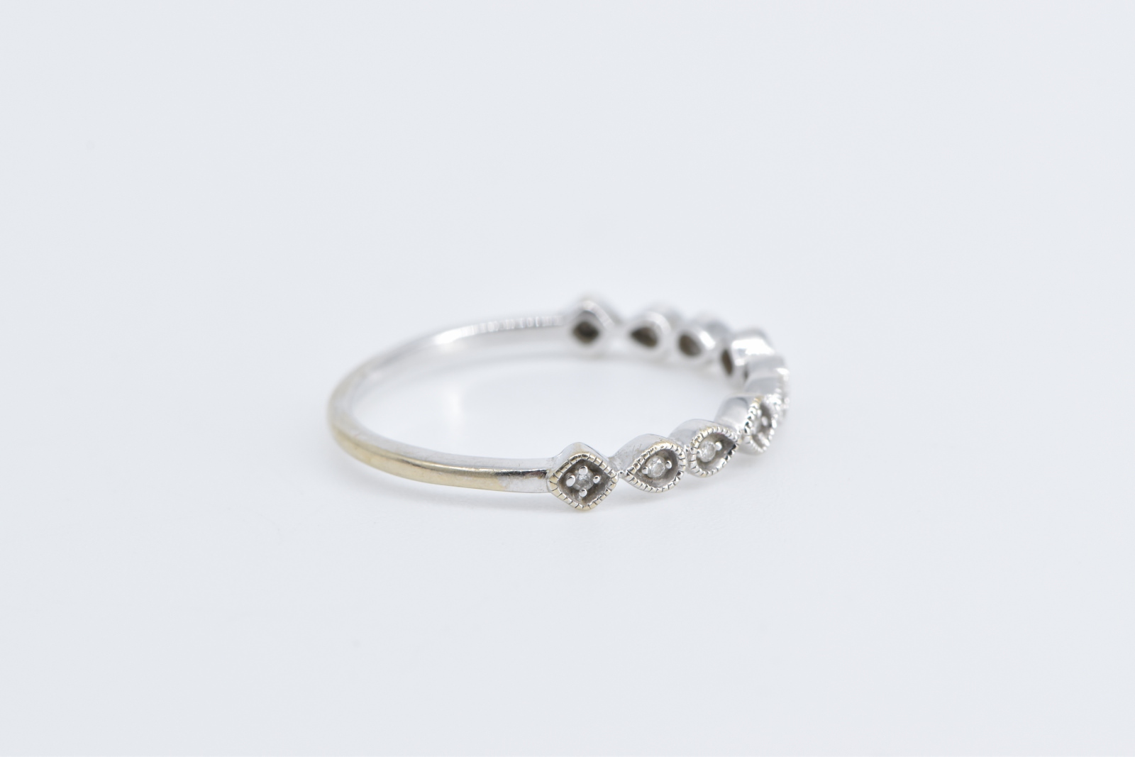 18K Bony Levy Diamond Stacking Wedding Band White Gold Ring, Size 7.25 ...