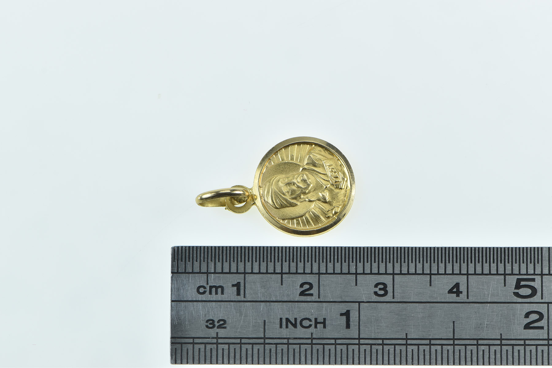 18K Christian Biblical Wiseman Reversible Faith Yellow Gold Charm ...