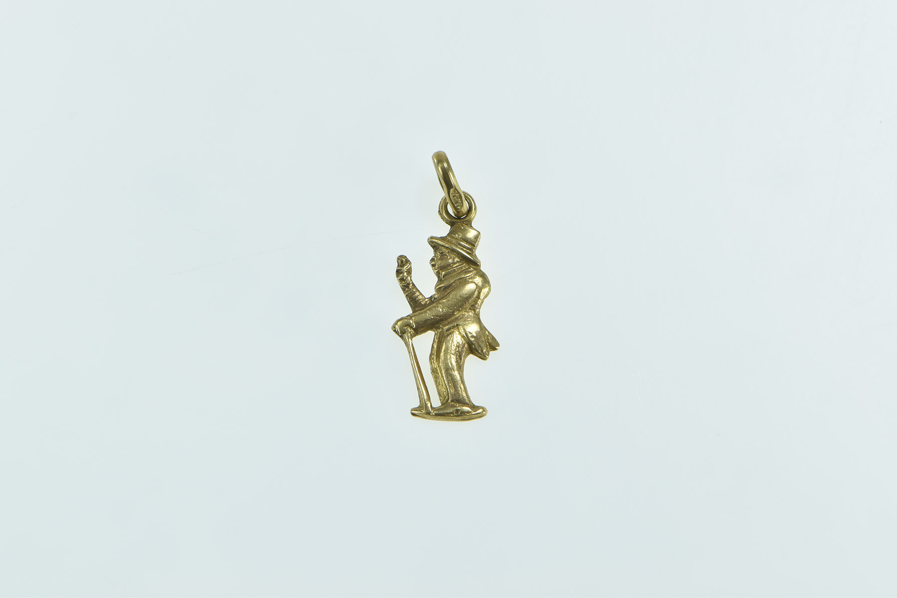 18K Ebenezer Scrooge Miser Dickens Character Yellow Gold Charm/Pendant ...