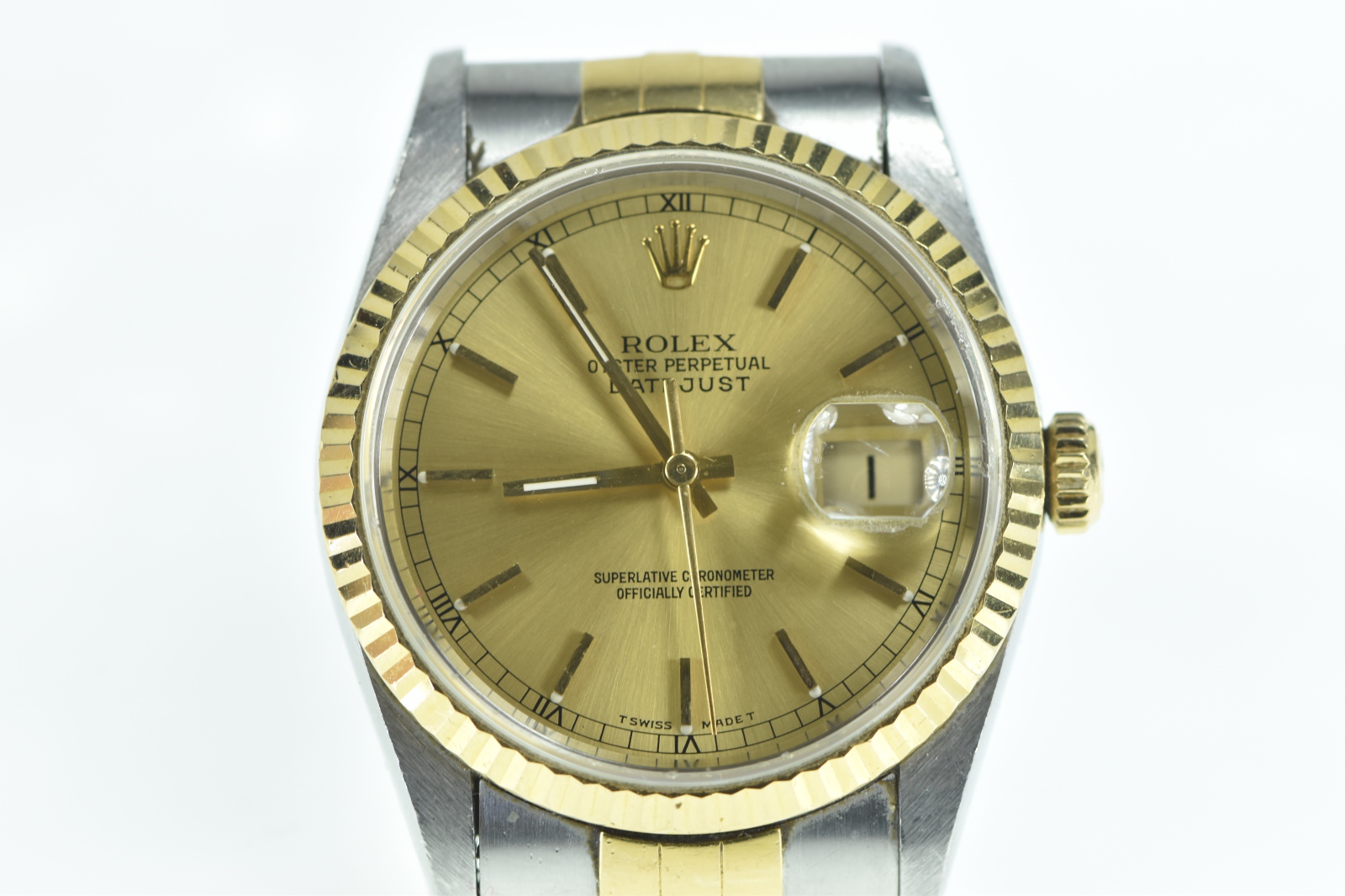 18K Gold Rolex Datejust Model 16233 Watch - Men's | Property Room