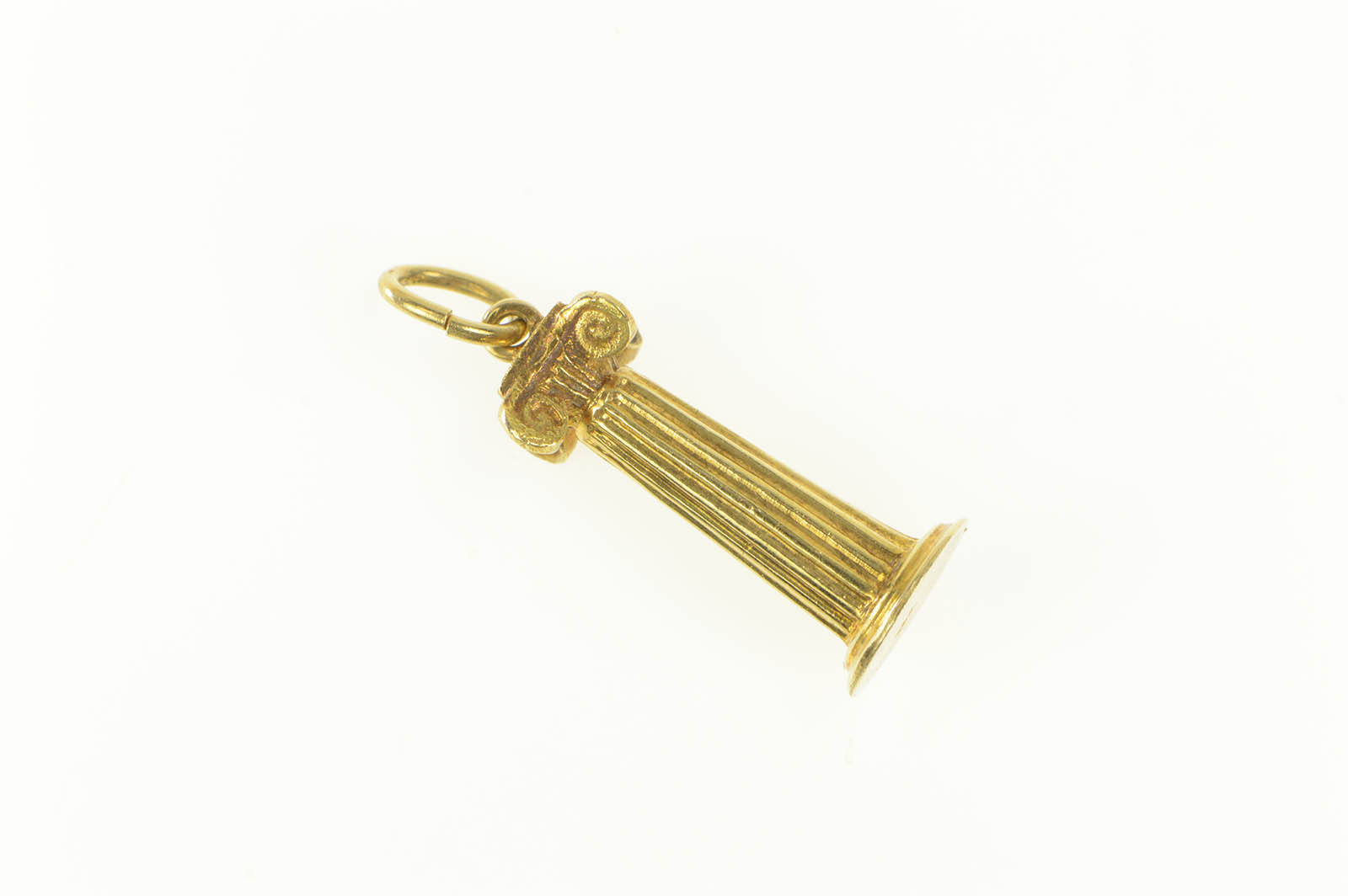 18K Ionic Pillar Classical Greek Architecture Yellow Gold Charm/Pendant ...