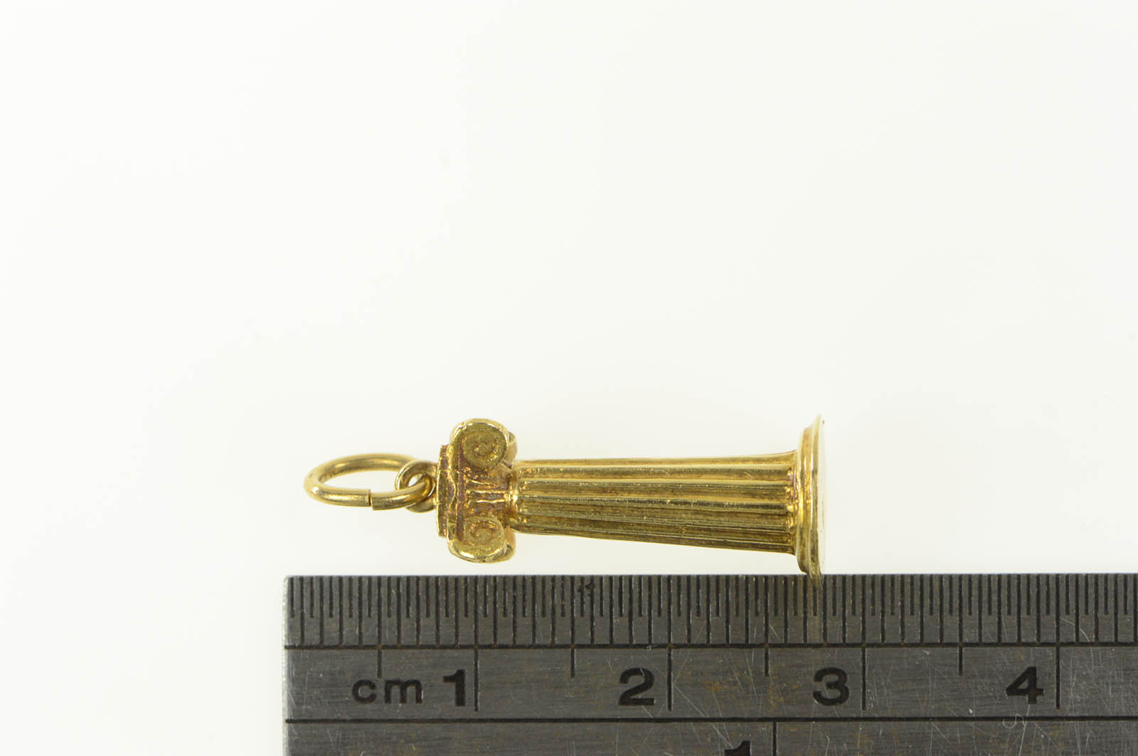18K Ionic Pillar Classical Greek Architecture Yellow Gold Charm/Pendant ...