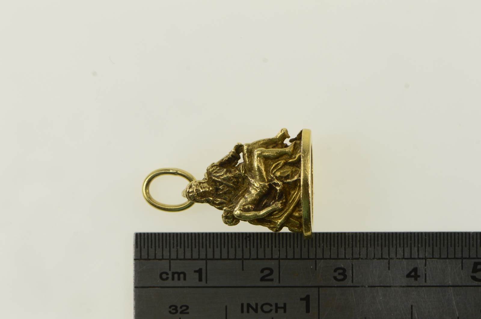 18K La Pieta Michelangelo Vatican Sculpture Yellow Gold Charm/Pendant ...