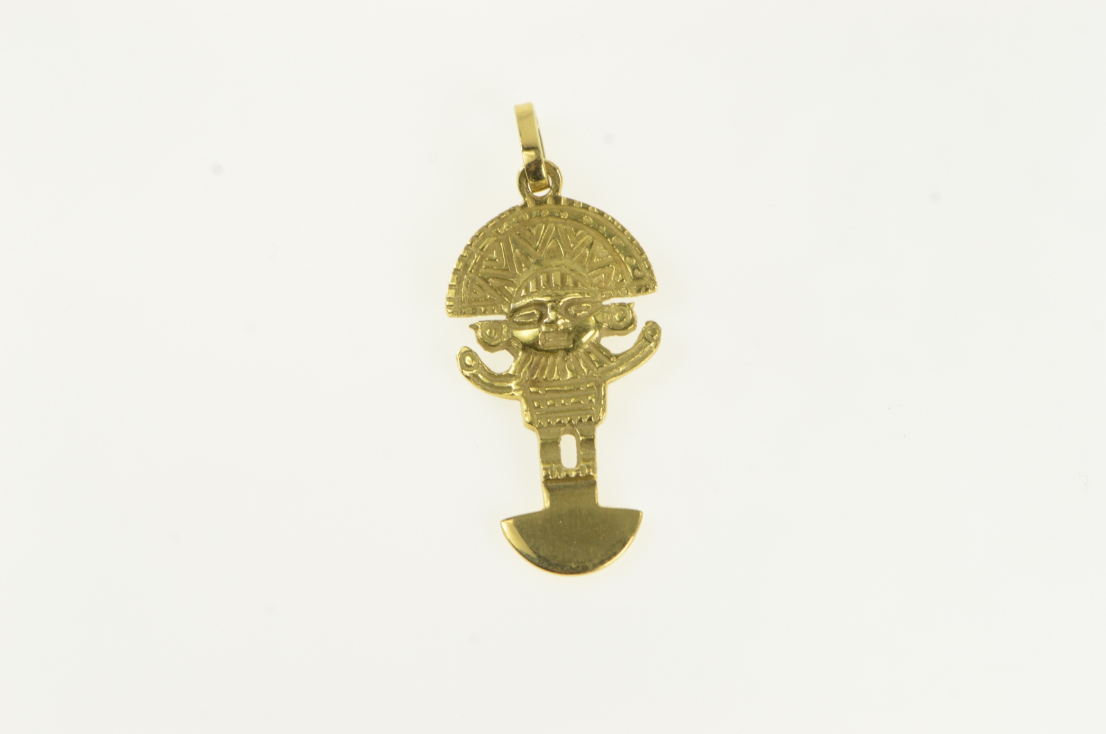 18K Peruvian Tribal Figure Vintage Yellow Gold Charm/Pendant | Property ...